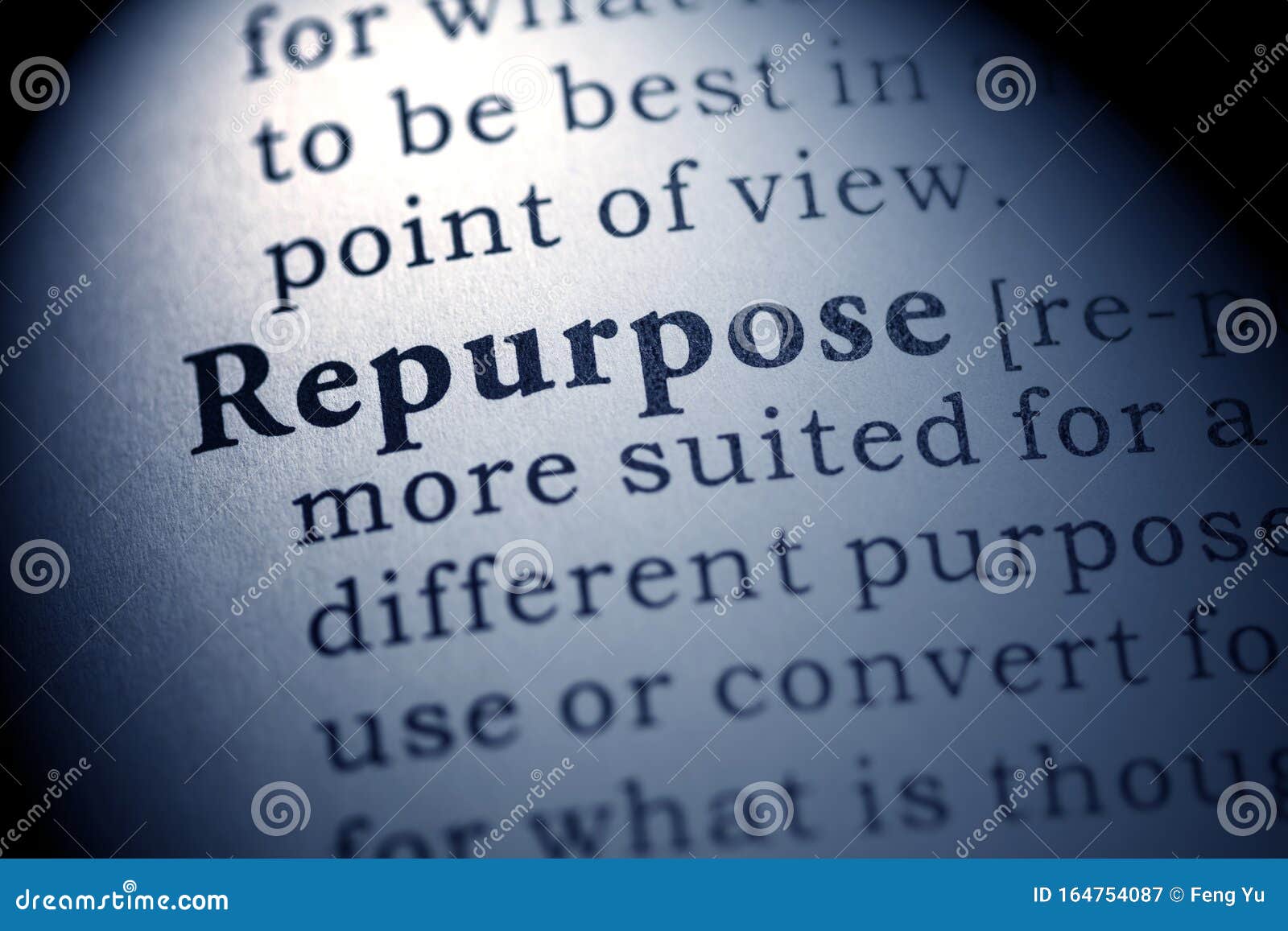 Definition of the Word Repurpose Stock Image - Image of dictionary ...