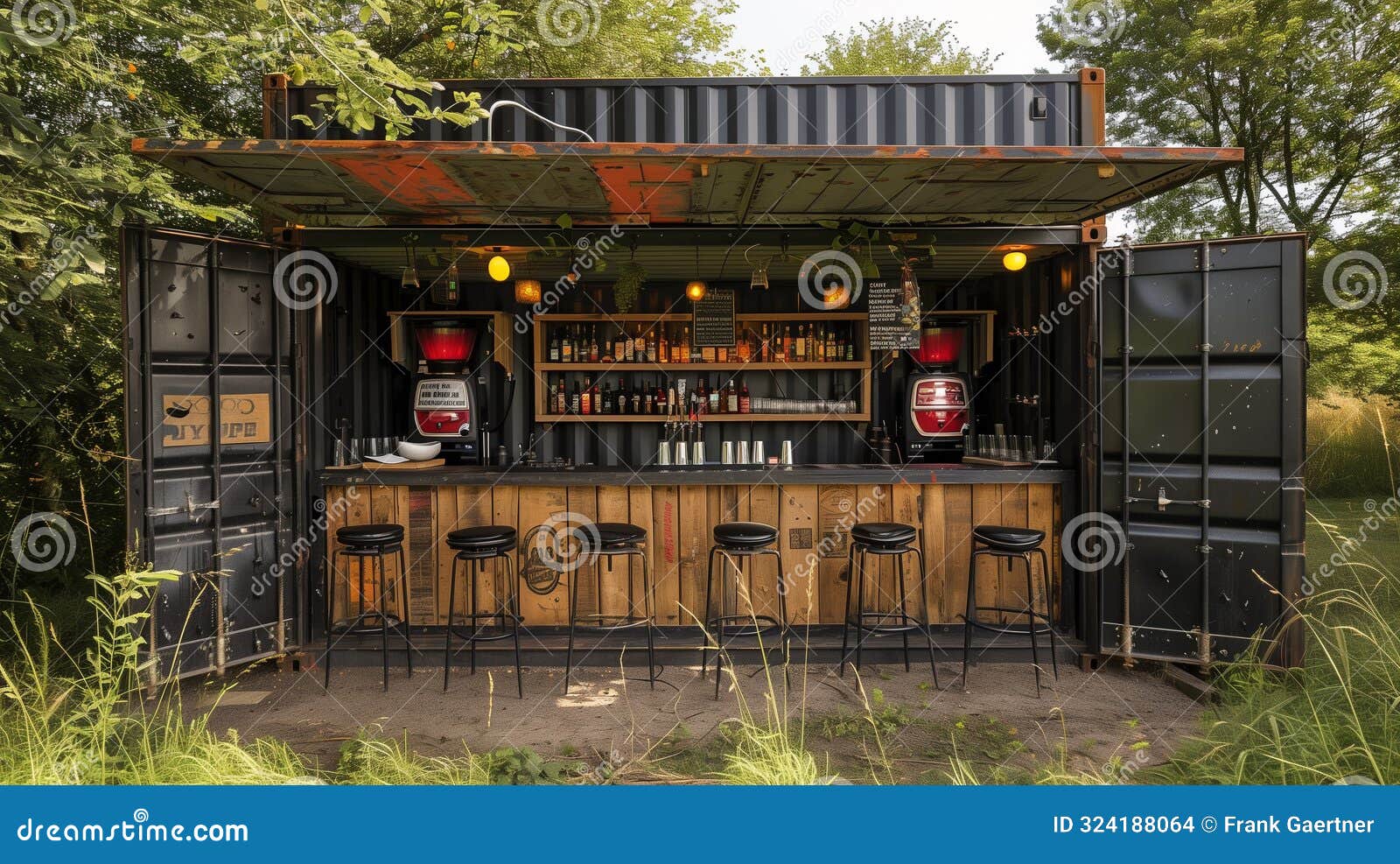 Repurposed Shipping Container Transformed into an Outdoor Bar with ...