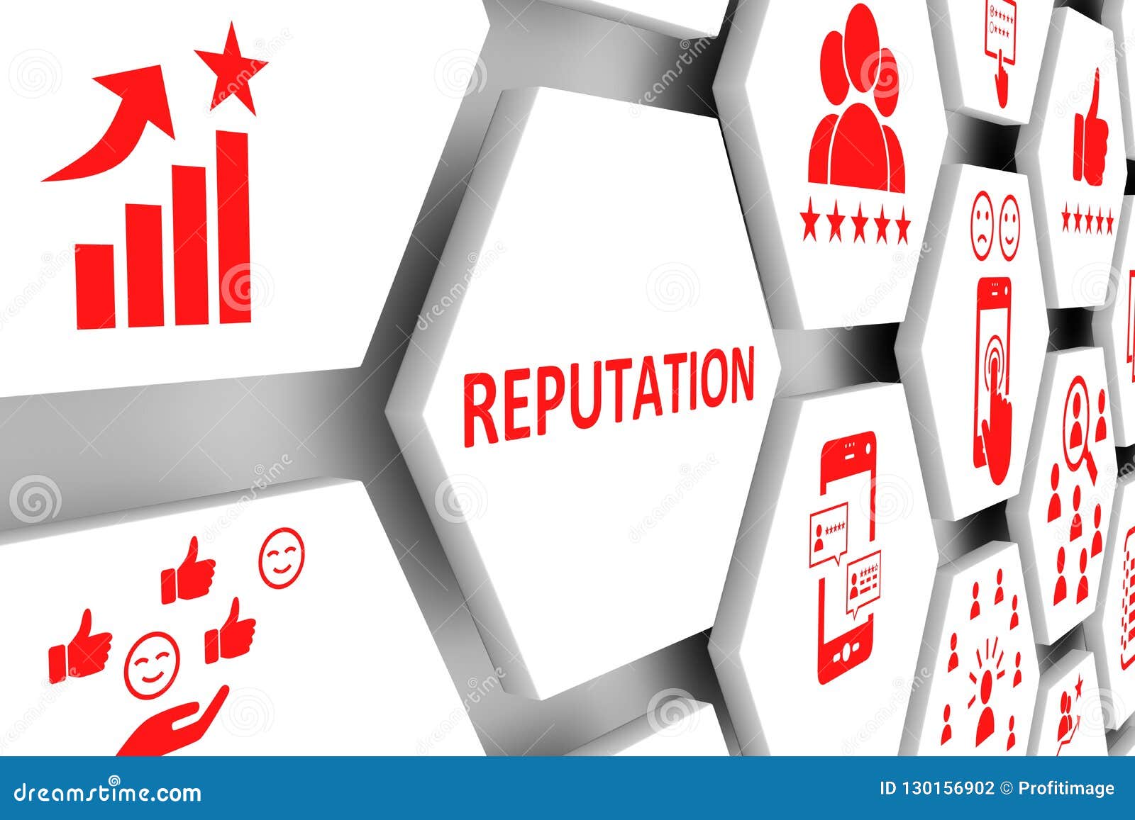 REPUTATION Concept Cell Background Stock Illustration - Illustration of ...