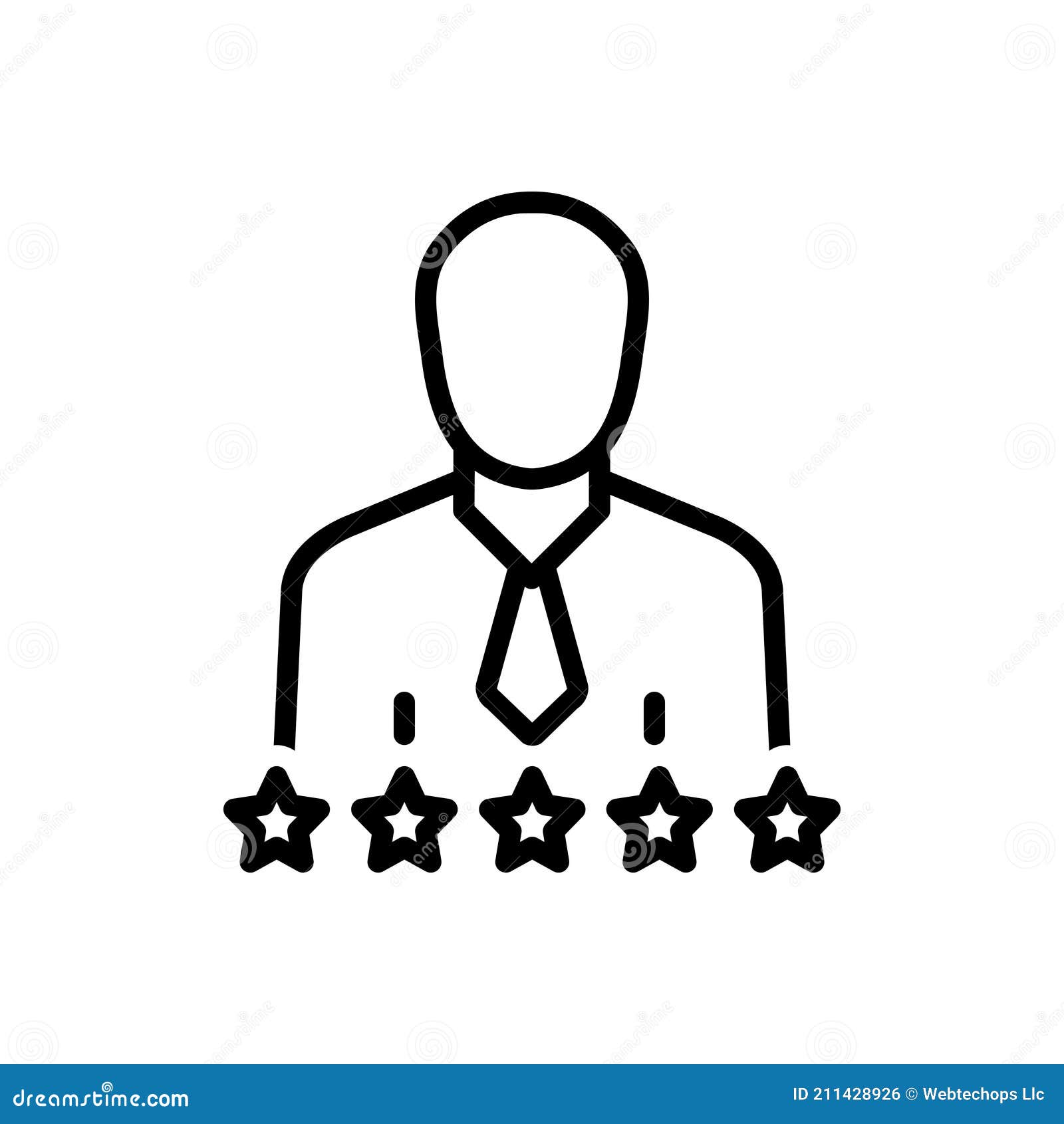 Black Line Icon for Reputation, Repute and Prestige Stock Vector ...