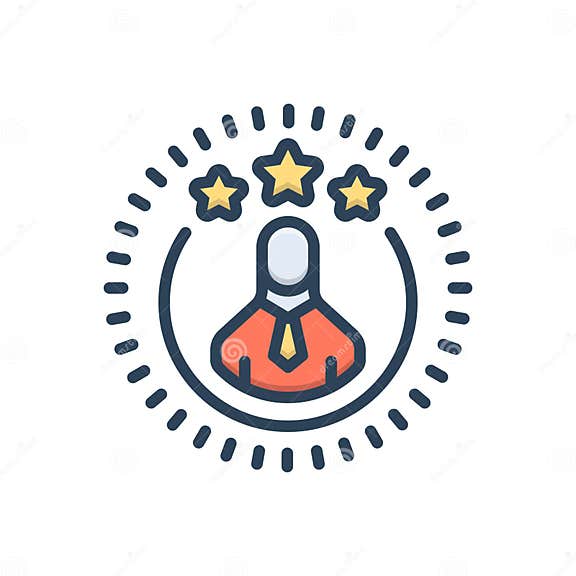Color Illustration Icon for Reputation, Vogue and Famous Stock Vector ...