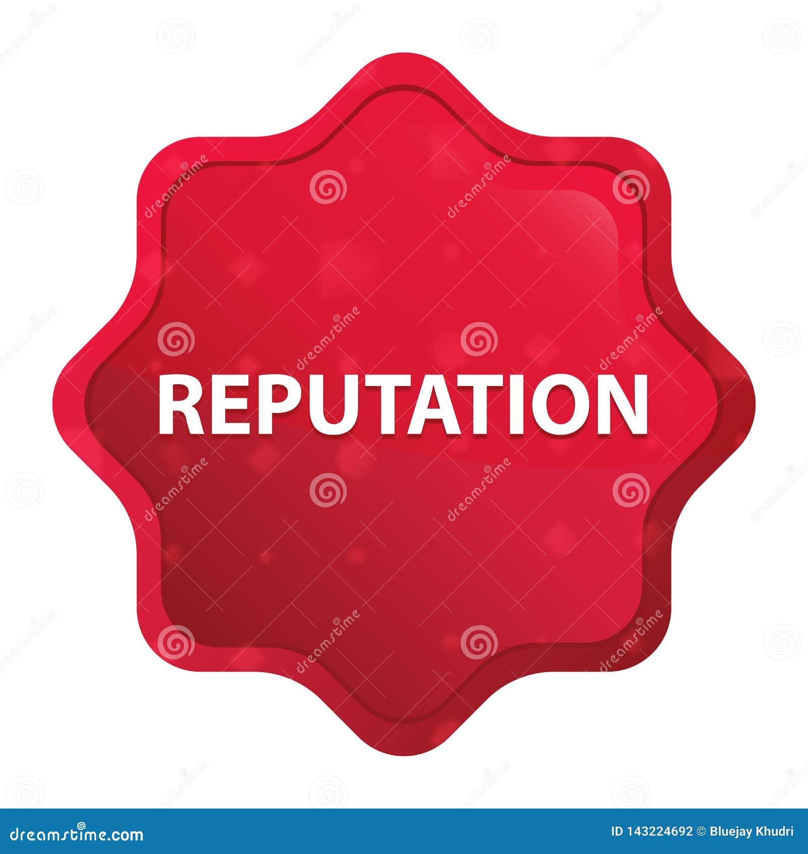 Reputation Misty Rose Red Starburst Sticker Button Stock Illustration ...