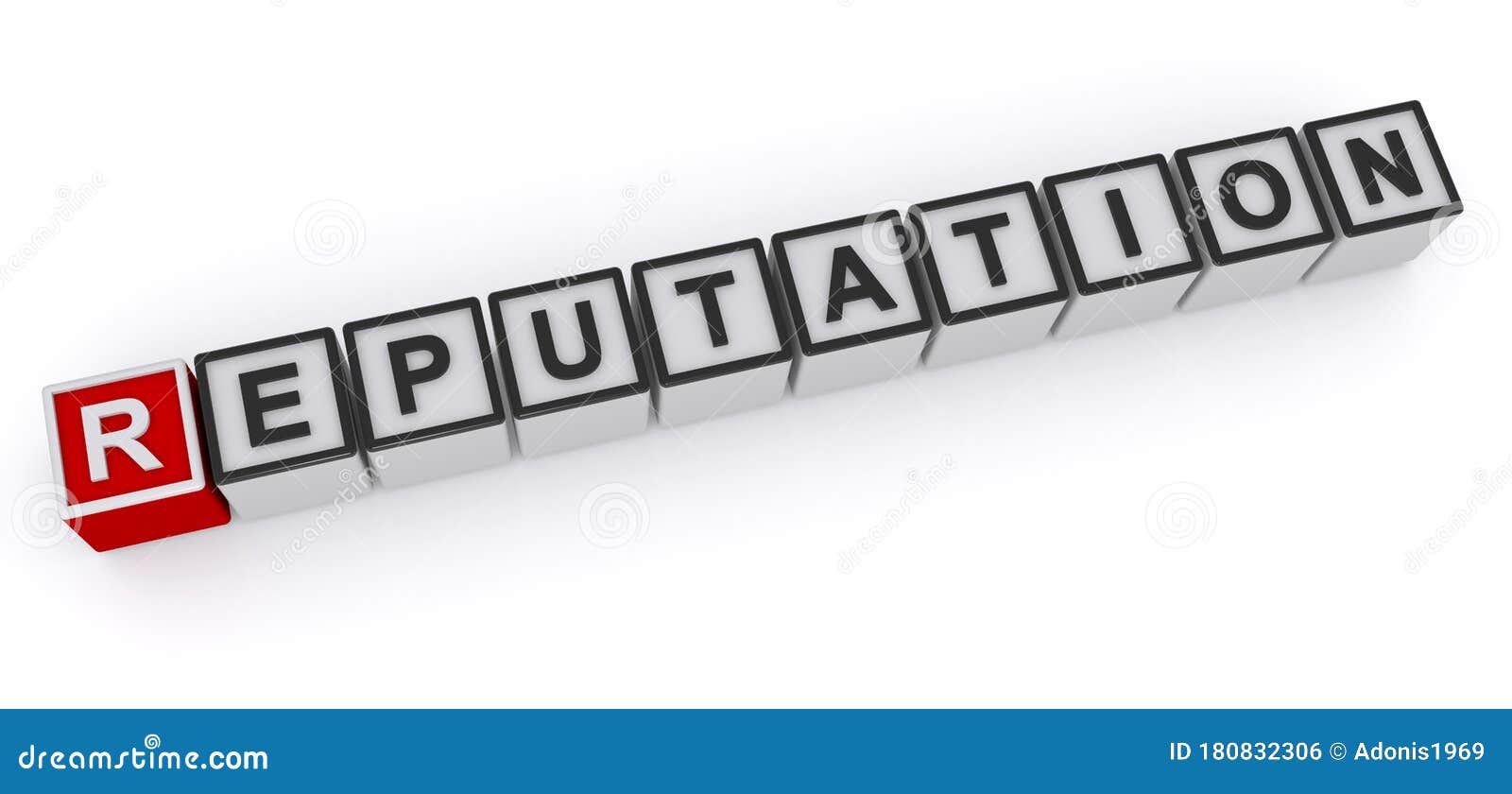 Reputation word block stock illustration. Illustration of background ...