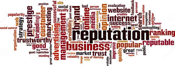Reputation word cloud stock vector. Illustration of name - 175563857