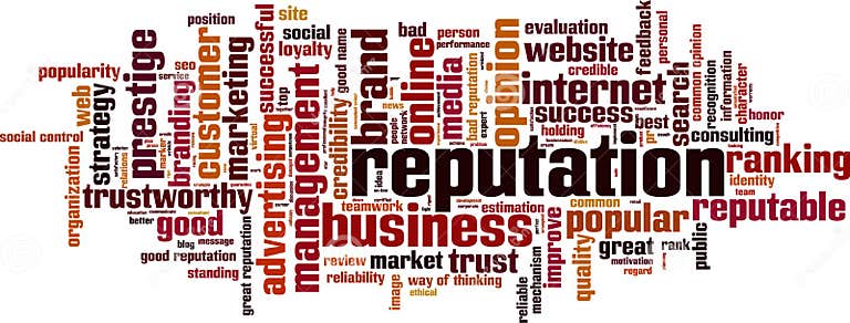 Reputation word cloud stock vector. Illustration of name - 175563857