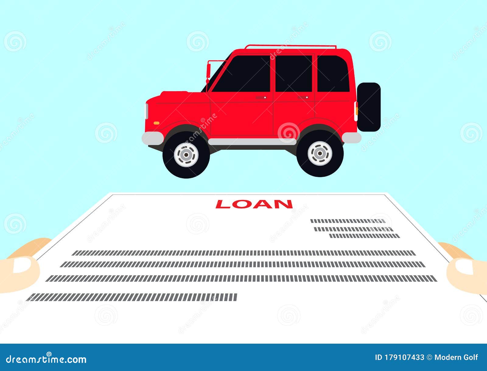 Request a Car Loan. Vector Illustration Stock Vector - Illustration of ...