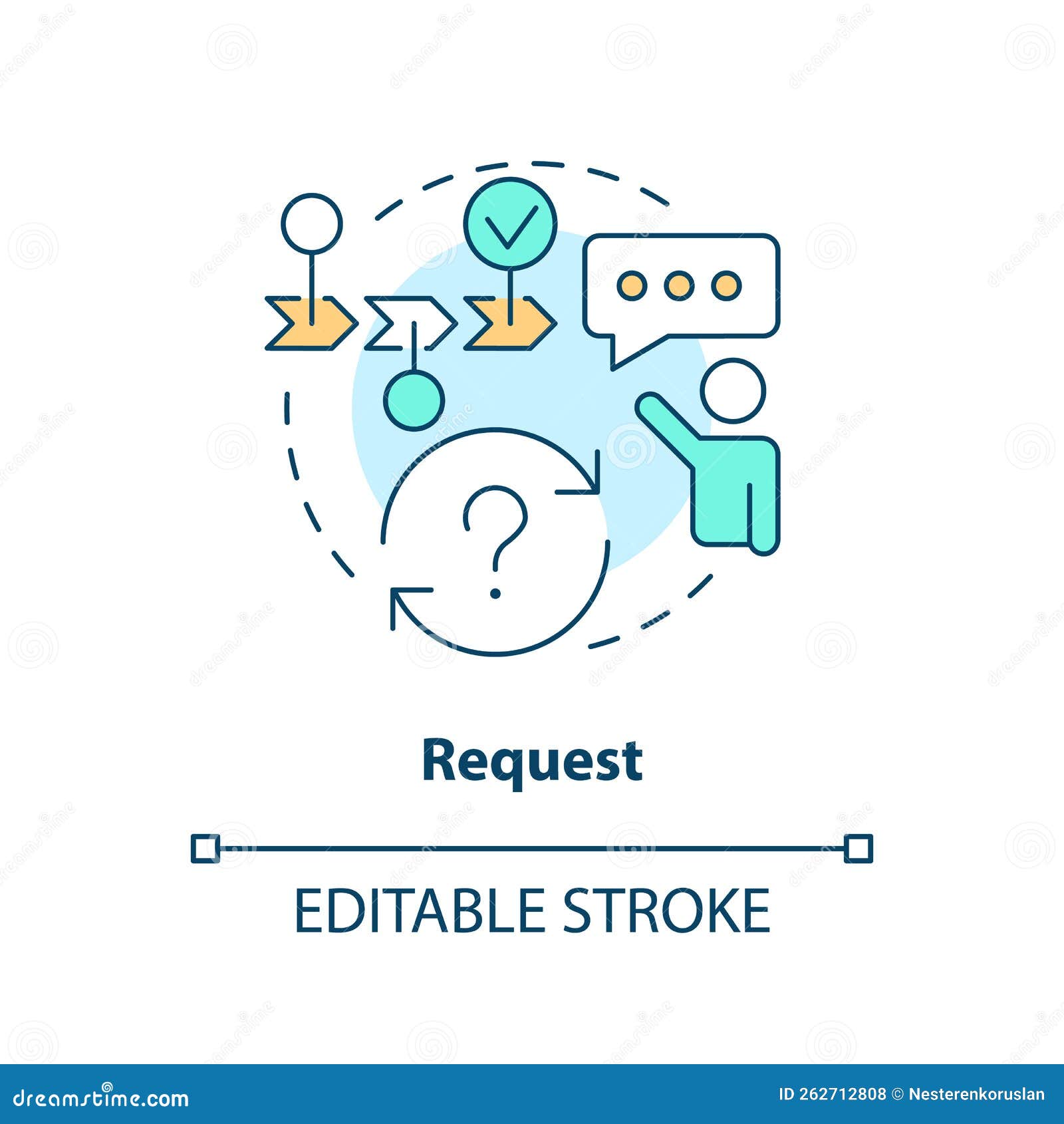 Request concept icon stock vector. Illustration of vector - 262712808