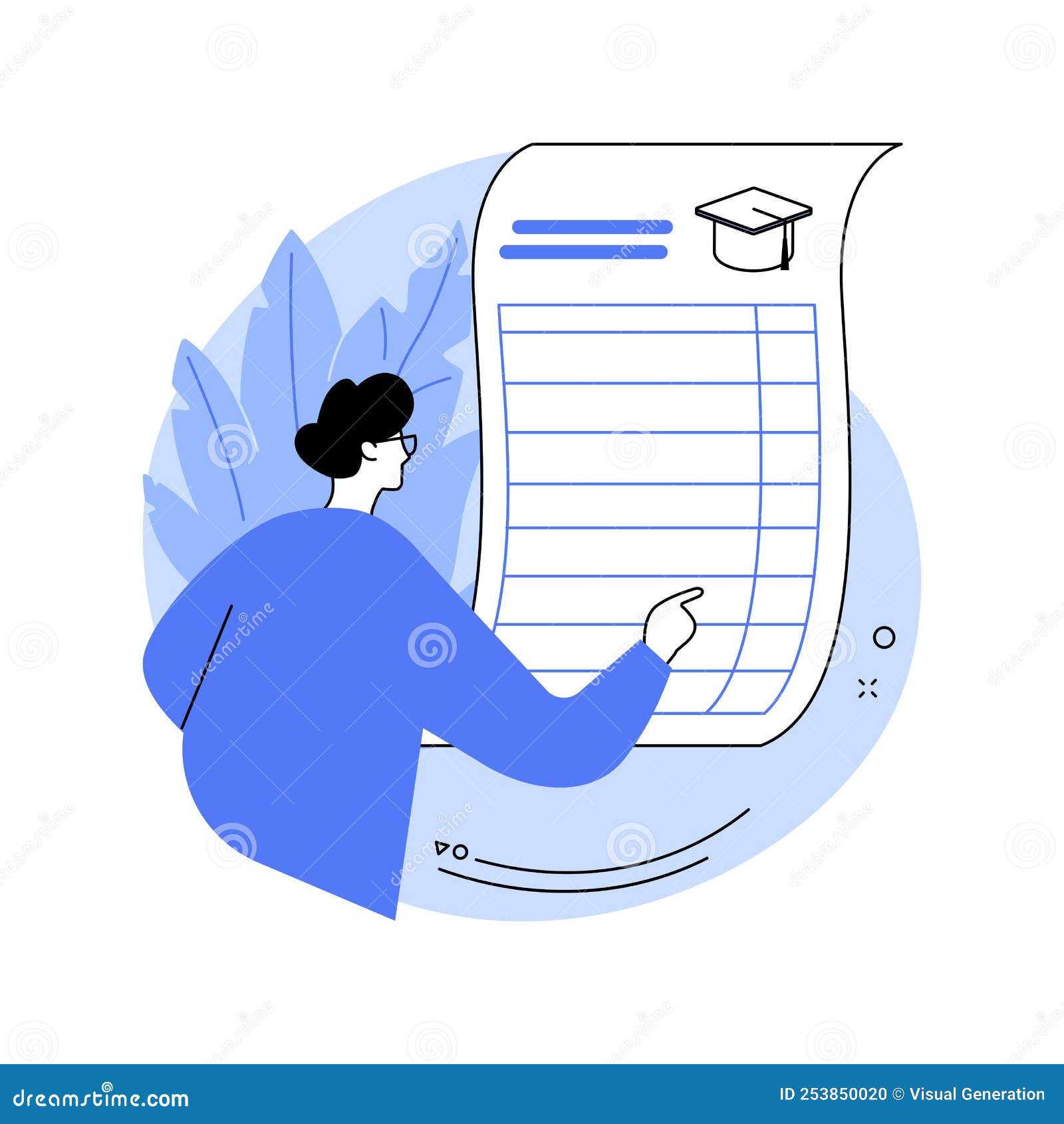 Request High School Transcript Isolated Cartoon Vector Illustrations ...