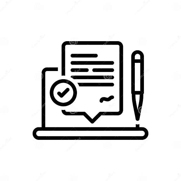 Black Line Icon for Request, Appeal and Requisition Stock Vector ...