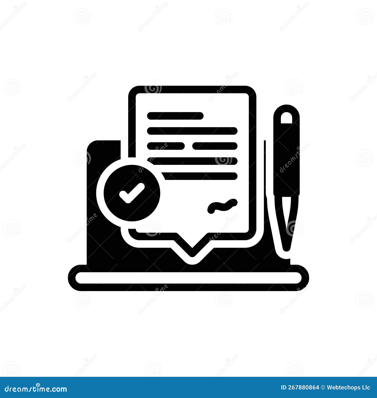 Black Solid Icon for Request, Appeal and Requisition Stock Illustration ...