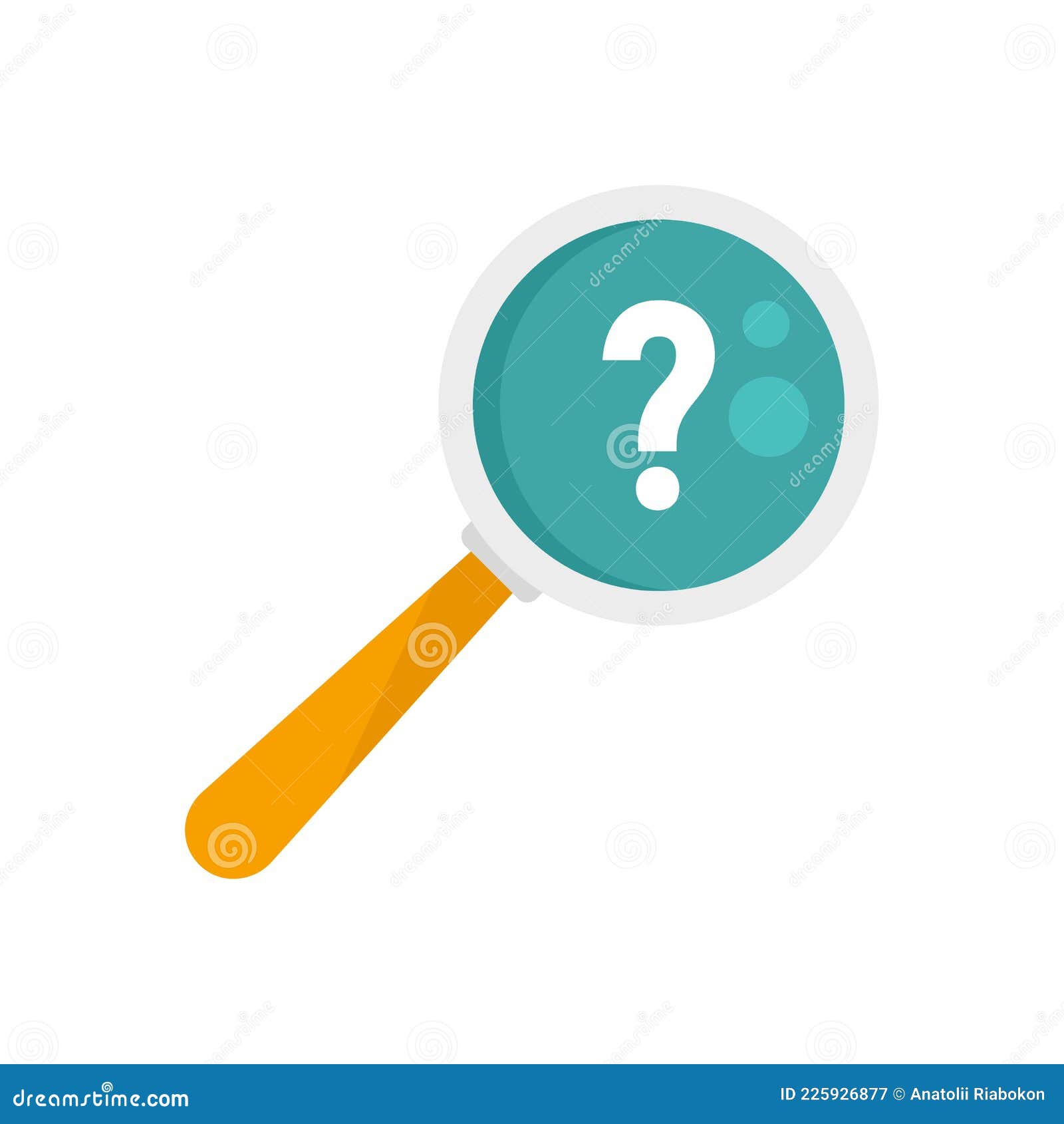 Magnifier Question Mark Outline Icon. Symbol, Logo Illustration For ...