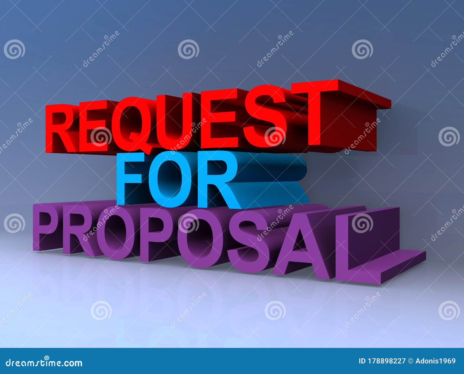 Rfp Request For Proposal Concept With Big Word Or Text And Team People ...