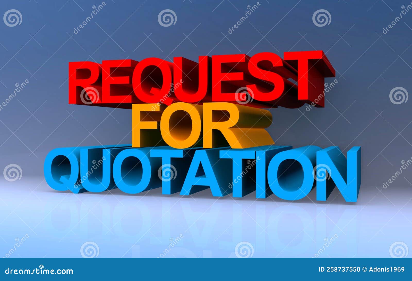 Request for Quotation on Blue Stock Illustration - Illustration of ...