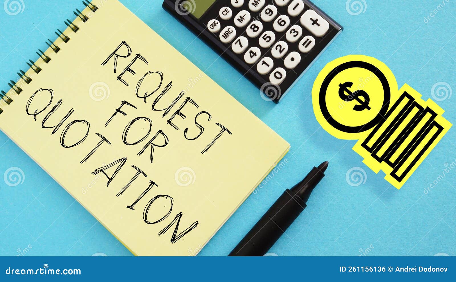 Request for Quotation is Shown Using the Text Stock Photo - Image of ...