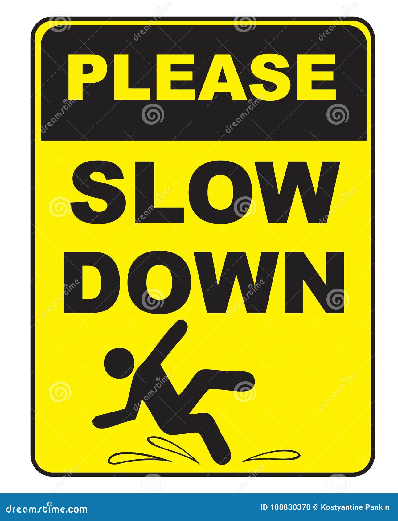 Symbol Urging To Move Slowly Stock Vector - Illustration of slide, slow ...