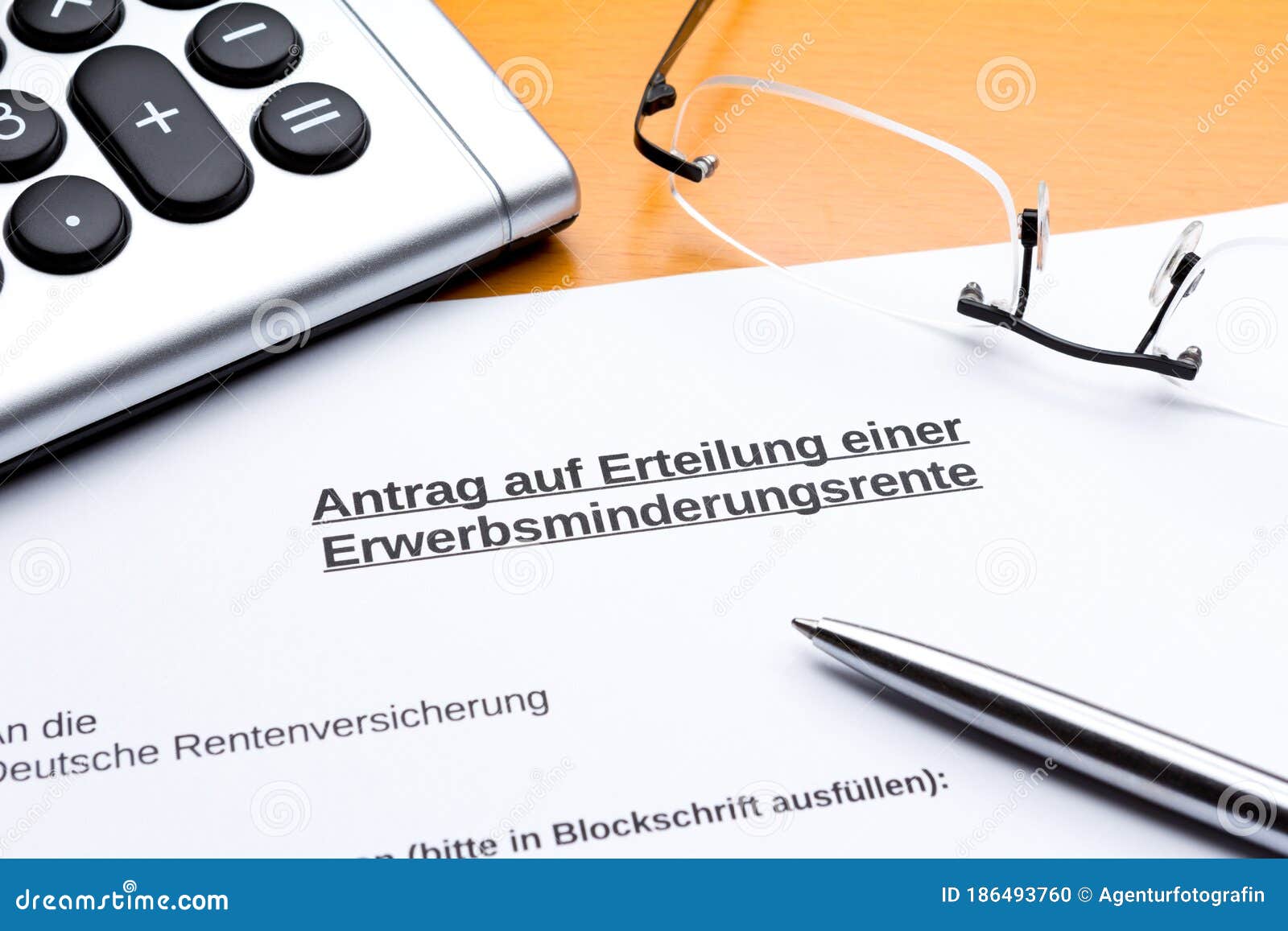 Requesting Partial Invalidity Pension Germany Stock Photo - Image of ...
