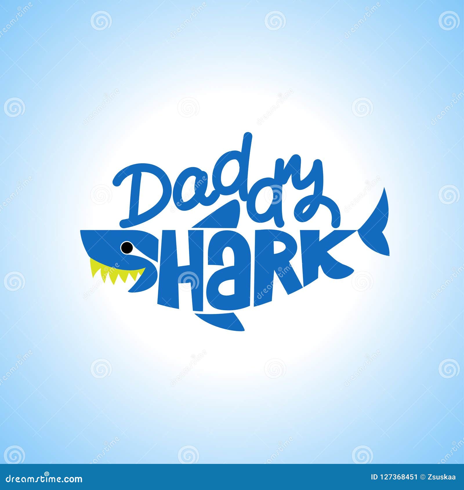 Requin Doo Doo Doo de papa illustration de vecteur. Illustration du ...