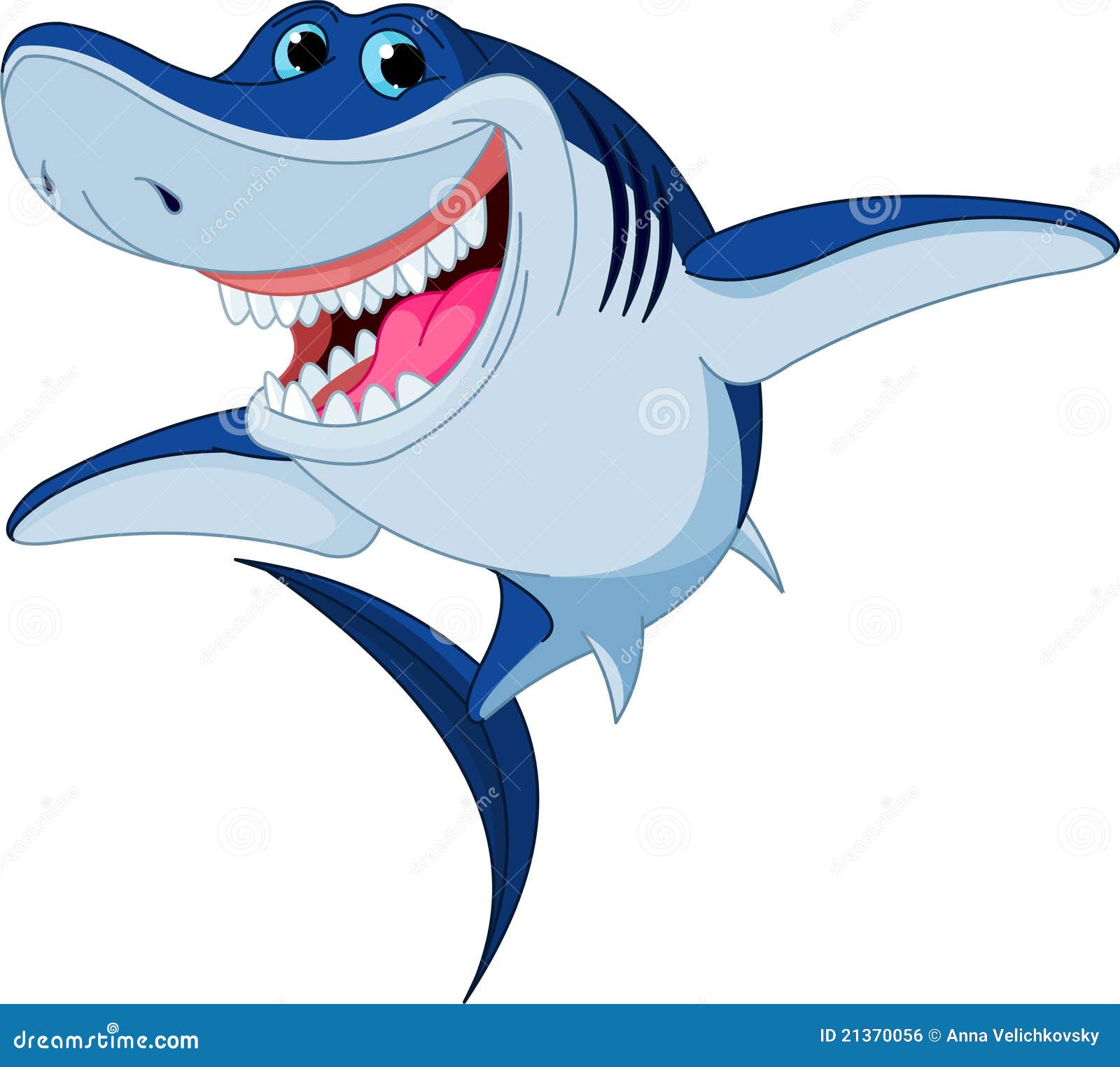 Requin Drôle De Dessin Animé Illustration de Vecteur - Illustration du ...
