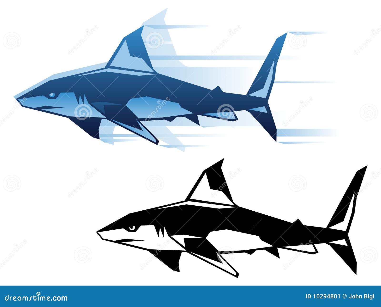 Requin graphique illustration de vecteur. Illustration du noir - 10294801