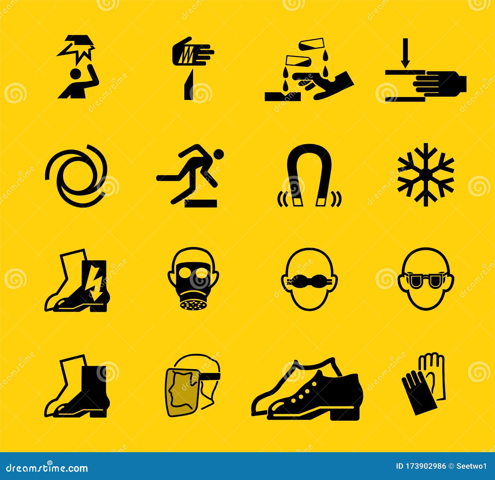 Required Personal Protective Equipment (PPE) Symbol,Safety Icon Stock ...