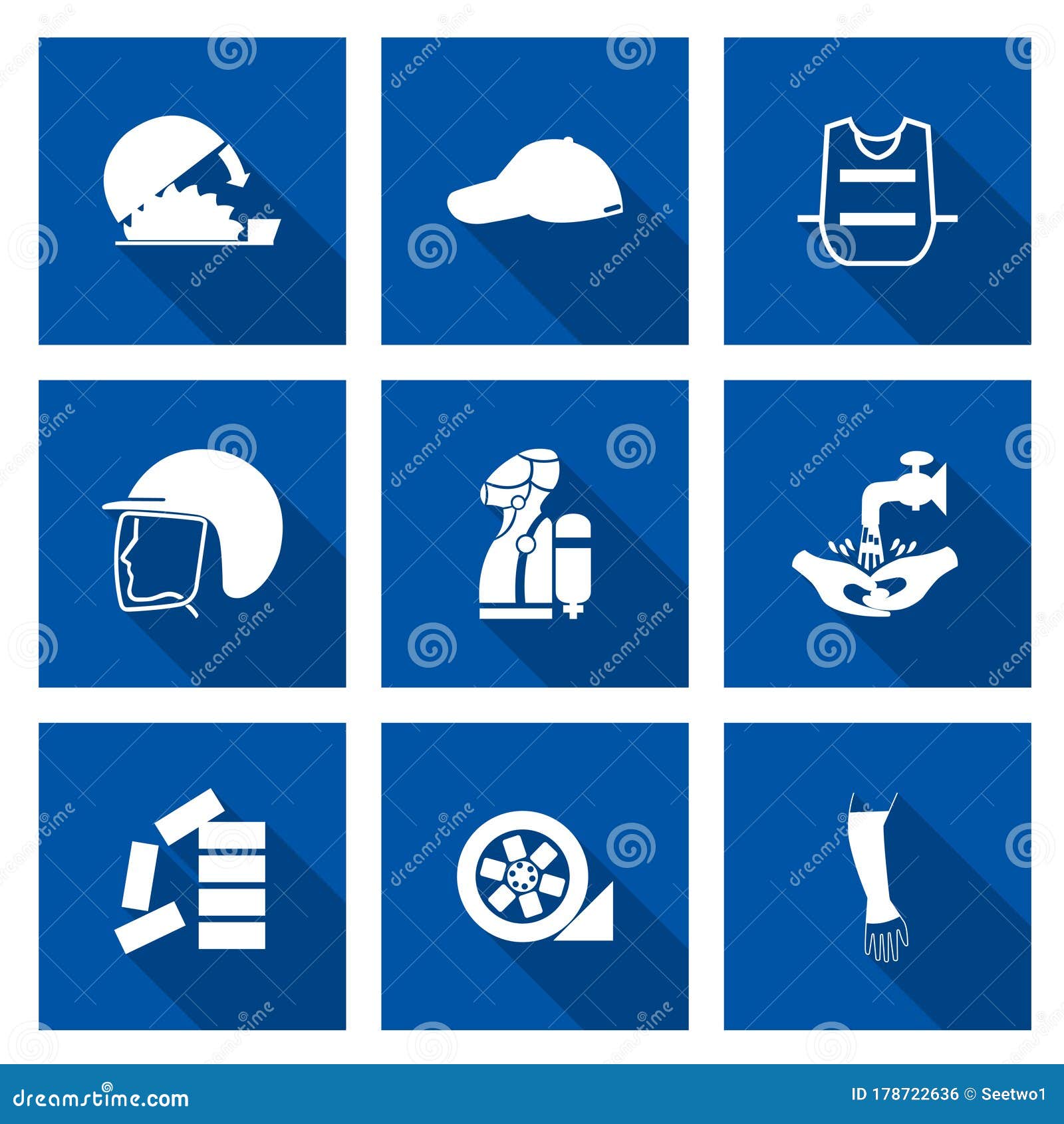 Required Personal Protective Equipment PPE Symbol,Safety Icon Stock ...