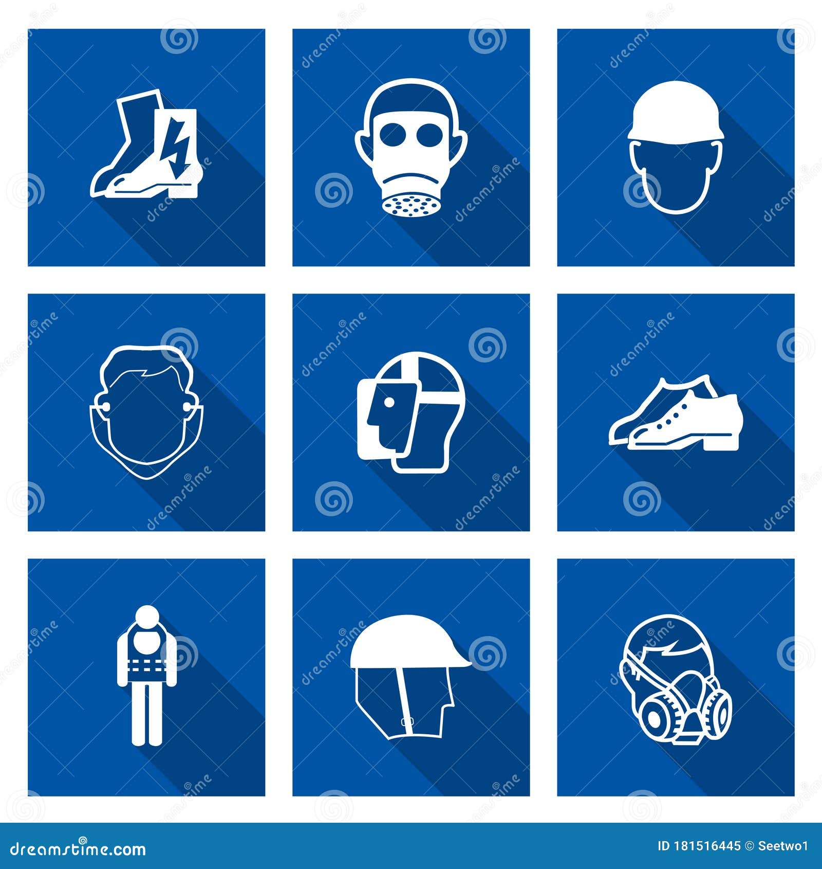 Required Personal Protective Equipment PPE Symbol,Safety Icon Stock ...
