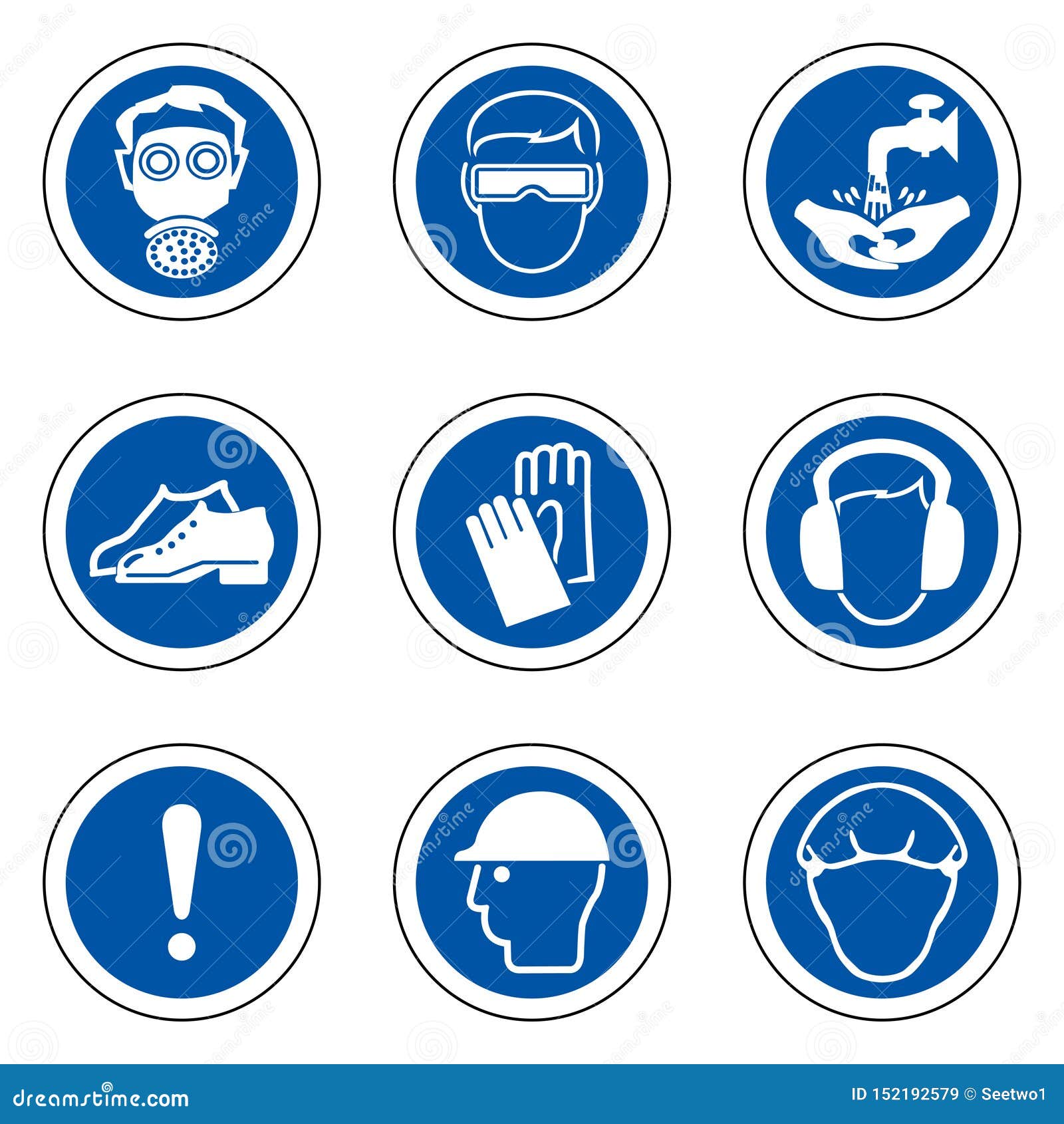 Required Personal Protective Equipment Ppe Symbol Safety Icon Isolate