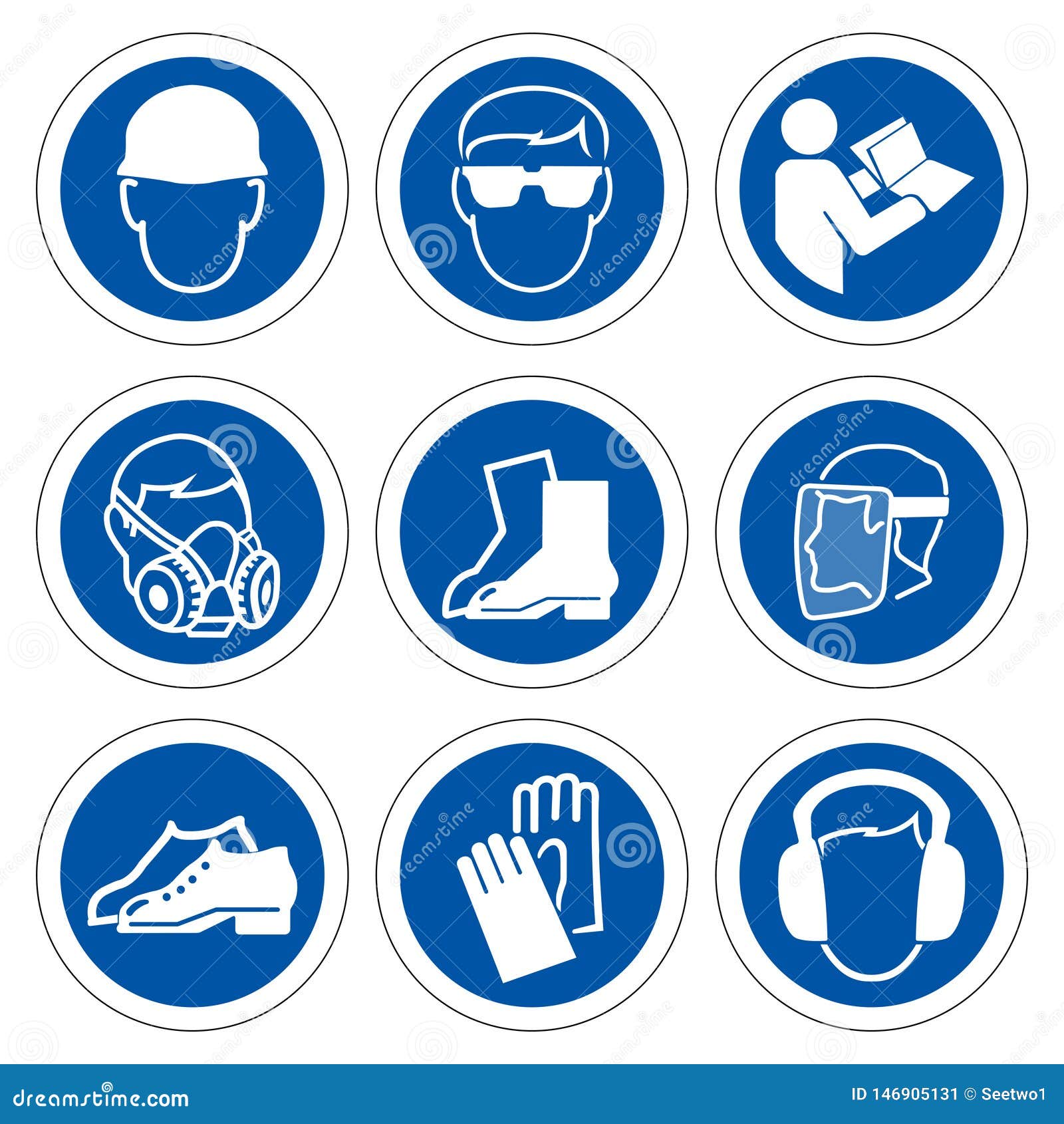 Required Personal Protective Equipment (PPE) Symbol,Safety Icon,Vector ... Required Personal Protective Equipment (PPE) Symbol,Safety Icon,Vector ...