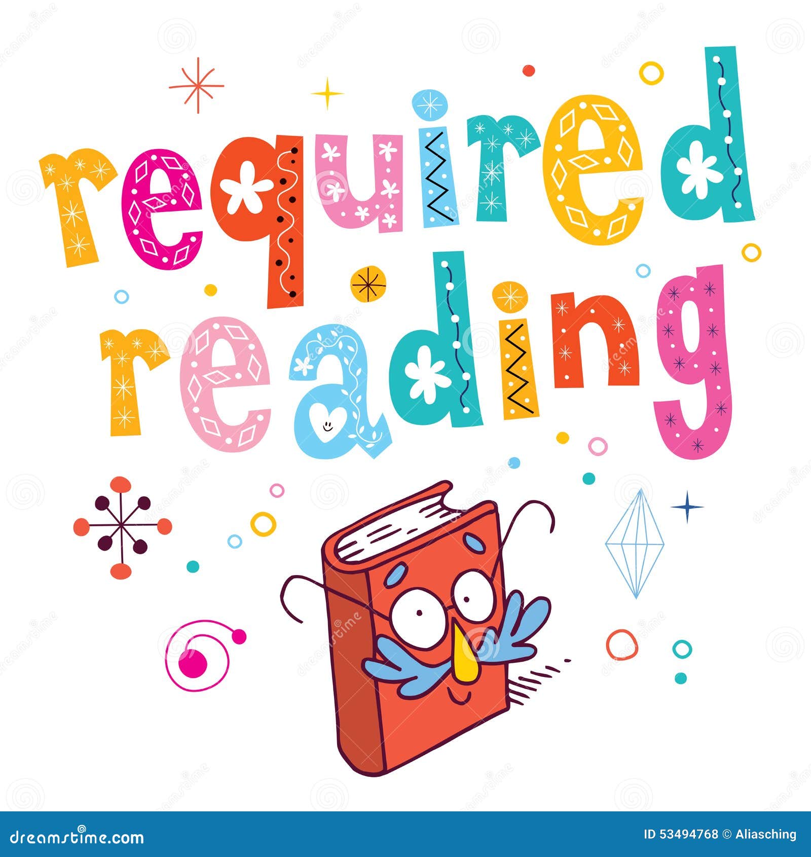 Required Reading Vector Illustration | CartoonDealer.com #53494768