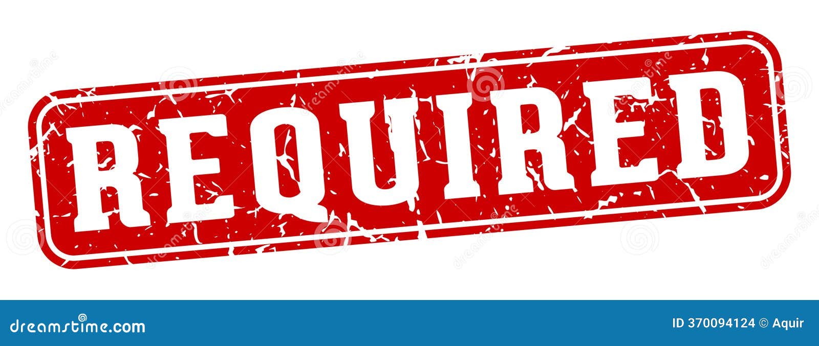 Required Rectangular Sign. Required Stamp Vector Illustration ...
