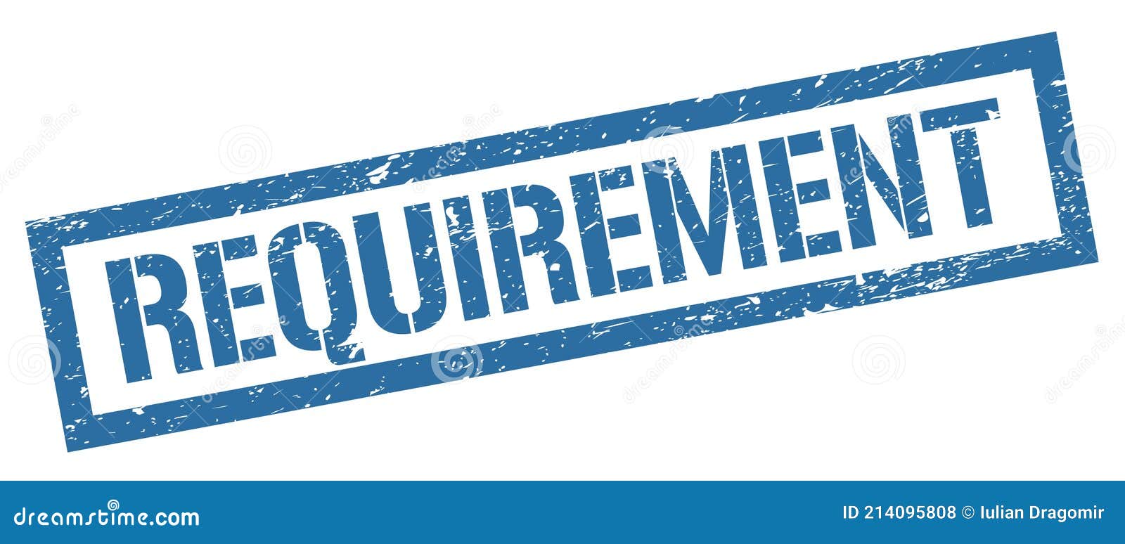REQUIREMENT Blue Grungy Rectangle Stamp Stock Photo - Image of seal ...