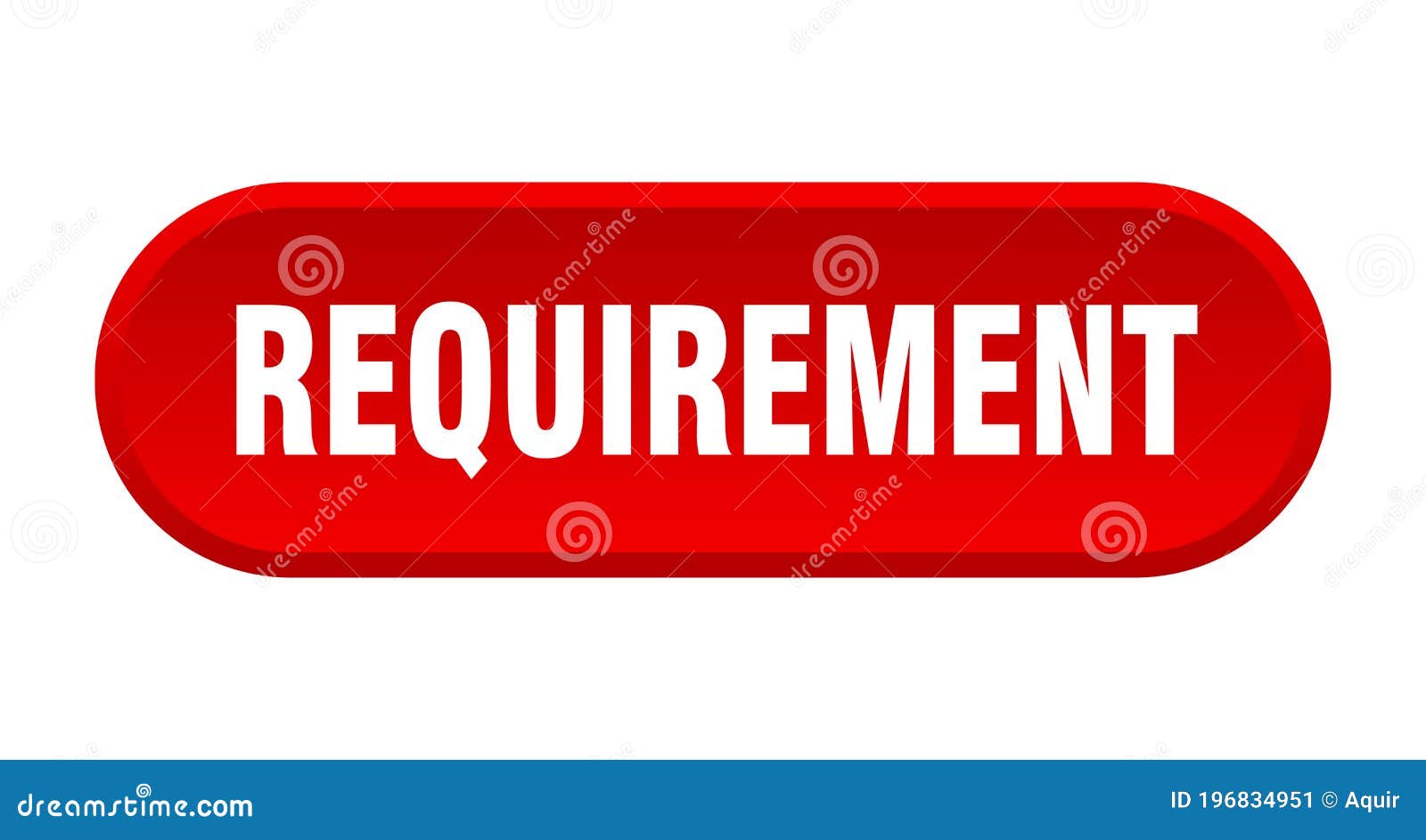 Requirement Button. Rounded Sign on White Background Stock Vector ...