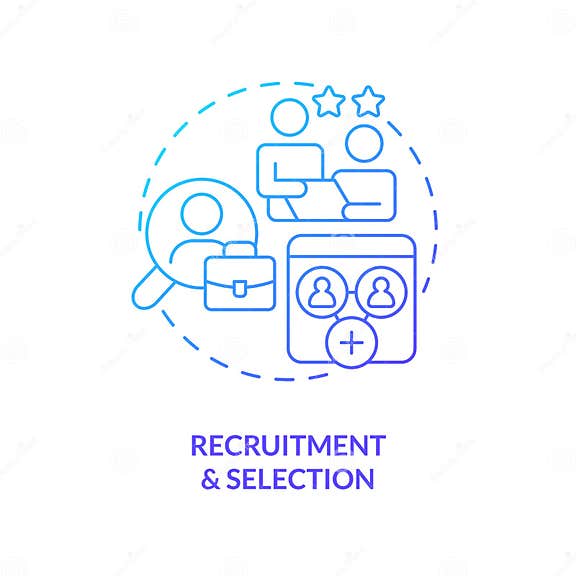 Requirement and Selection Blue Gradient Concept Icon Stock Vector - Illustration of process ...