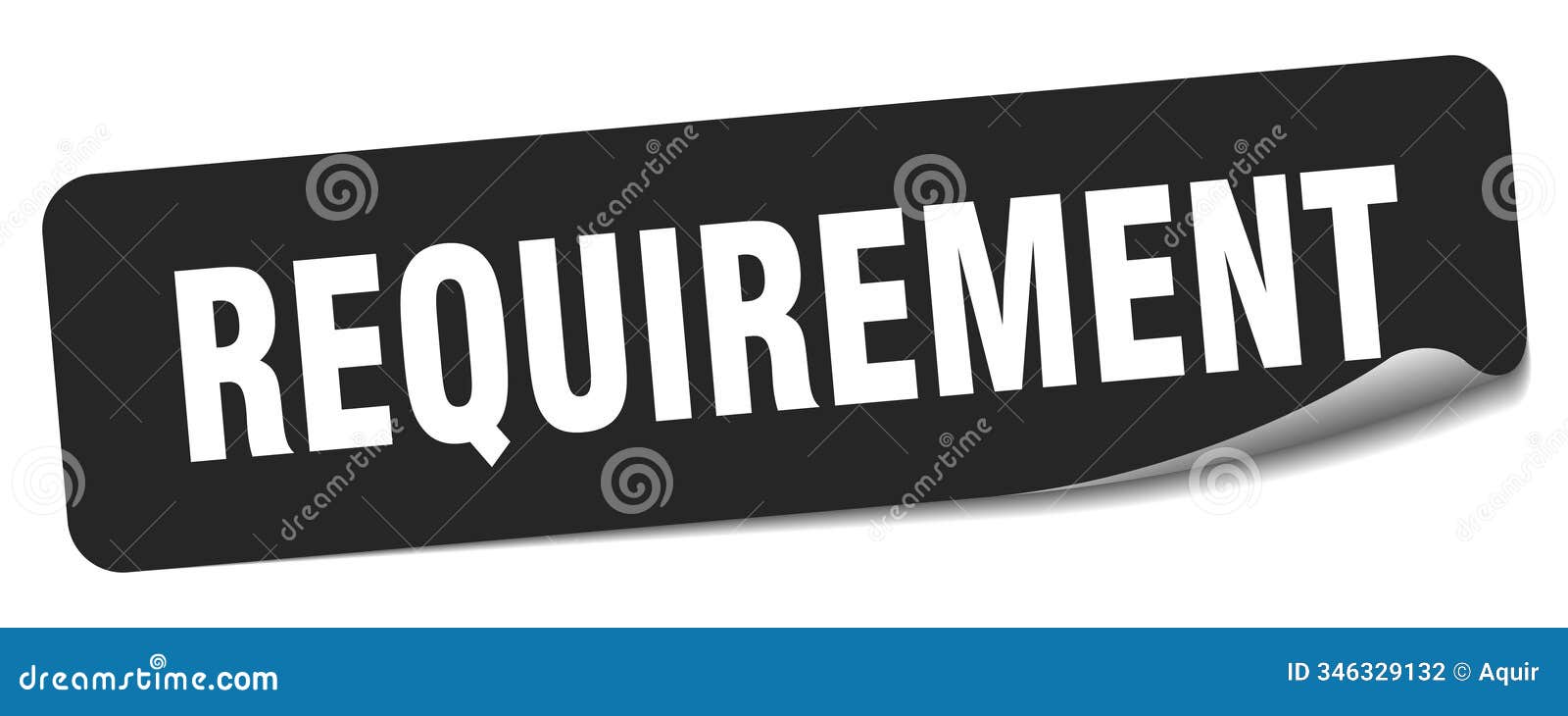 Requirement Sticker. Requirement Label Cartoon Vector | CartoonDealer ...