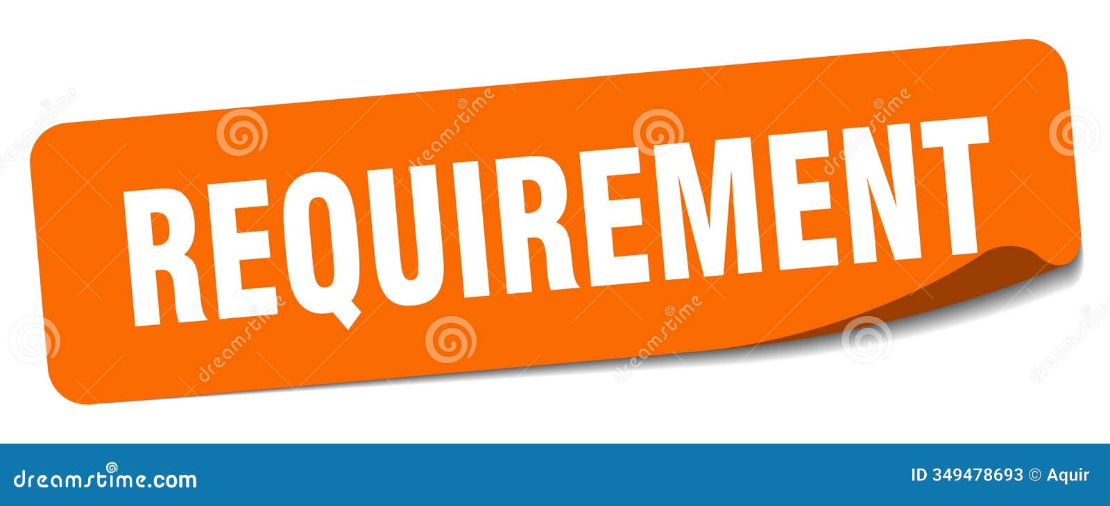 Requirement Sticker. Requirement Label Cartoon Vector | CartoonDealer ...
