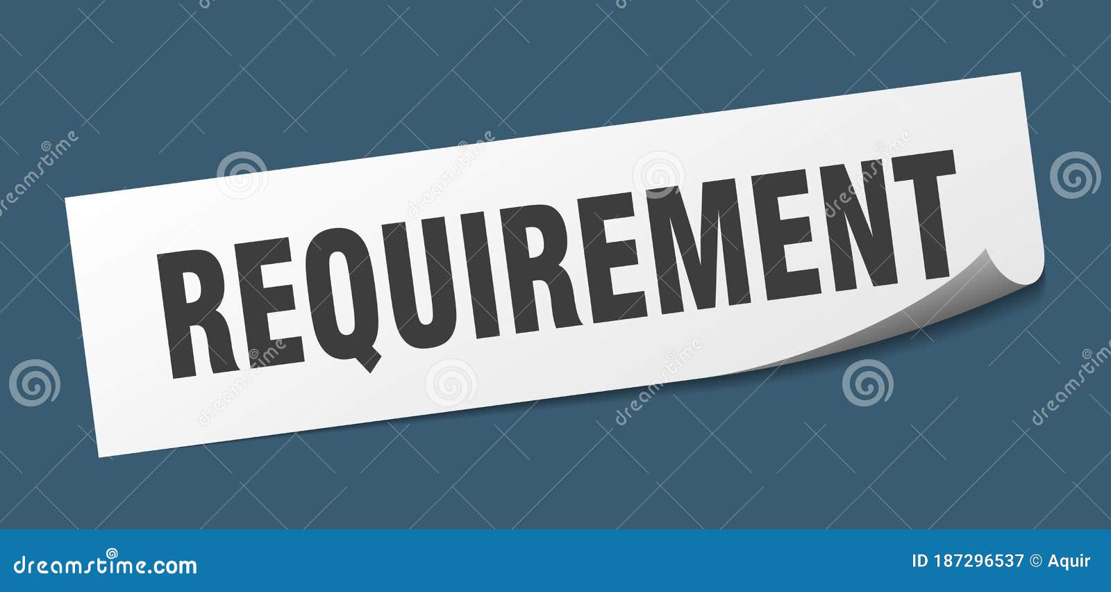 Requirement Sticker. Requirement Square Isolated Sign Stock Vector ...