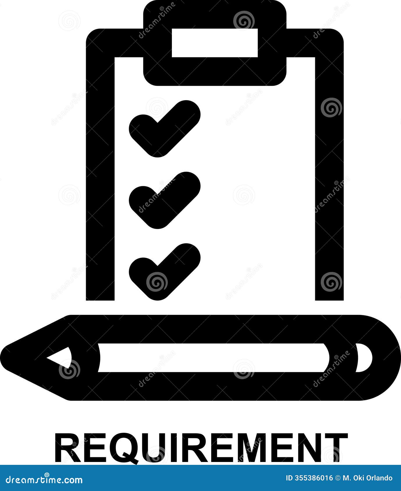 Requirement, Survey, Check List Outline Icon Cartoon Vector ...