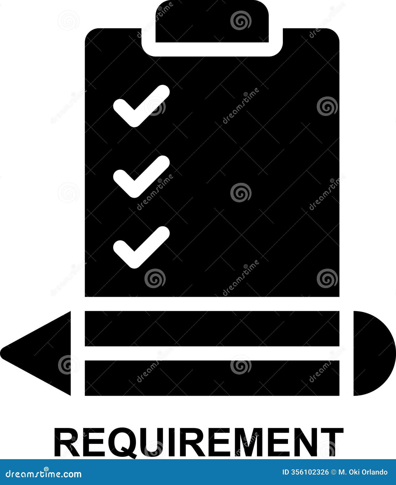 Requirement, Survey, Check List Outline Icon Cartoon Vector ...