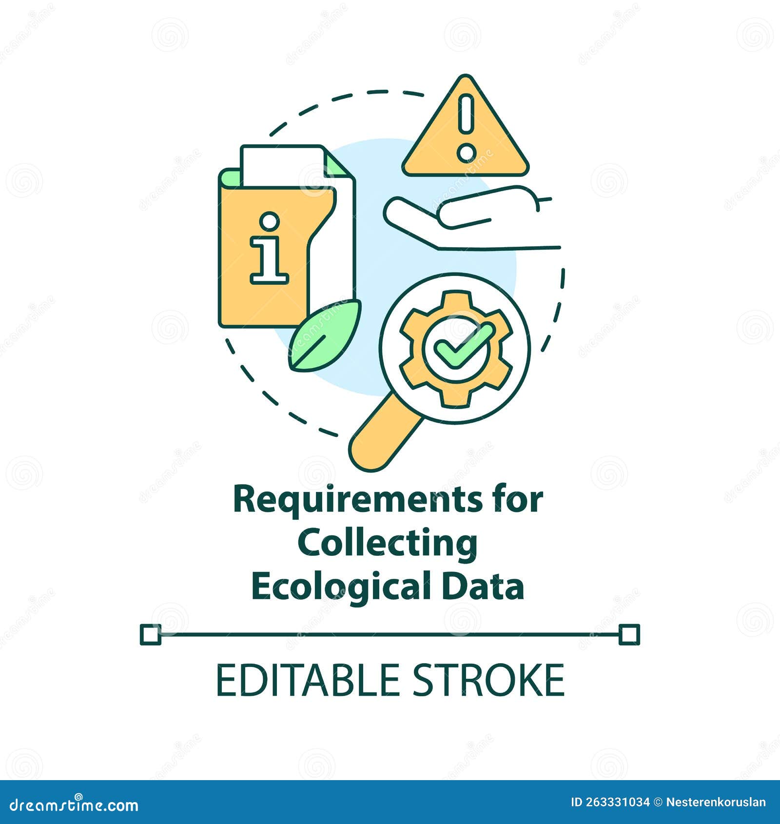 Requirements for Collecting Ecological Data Concept Icon Stock Vector ...