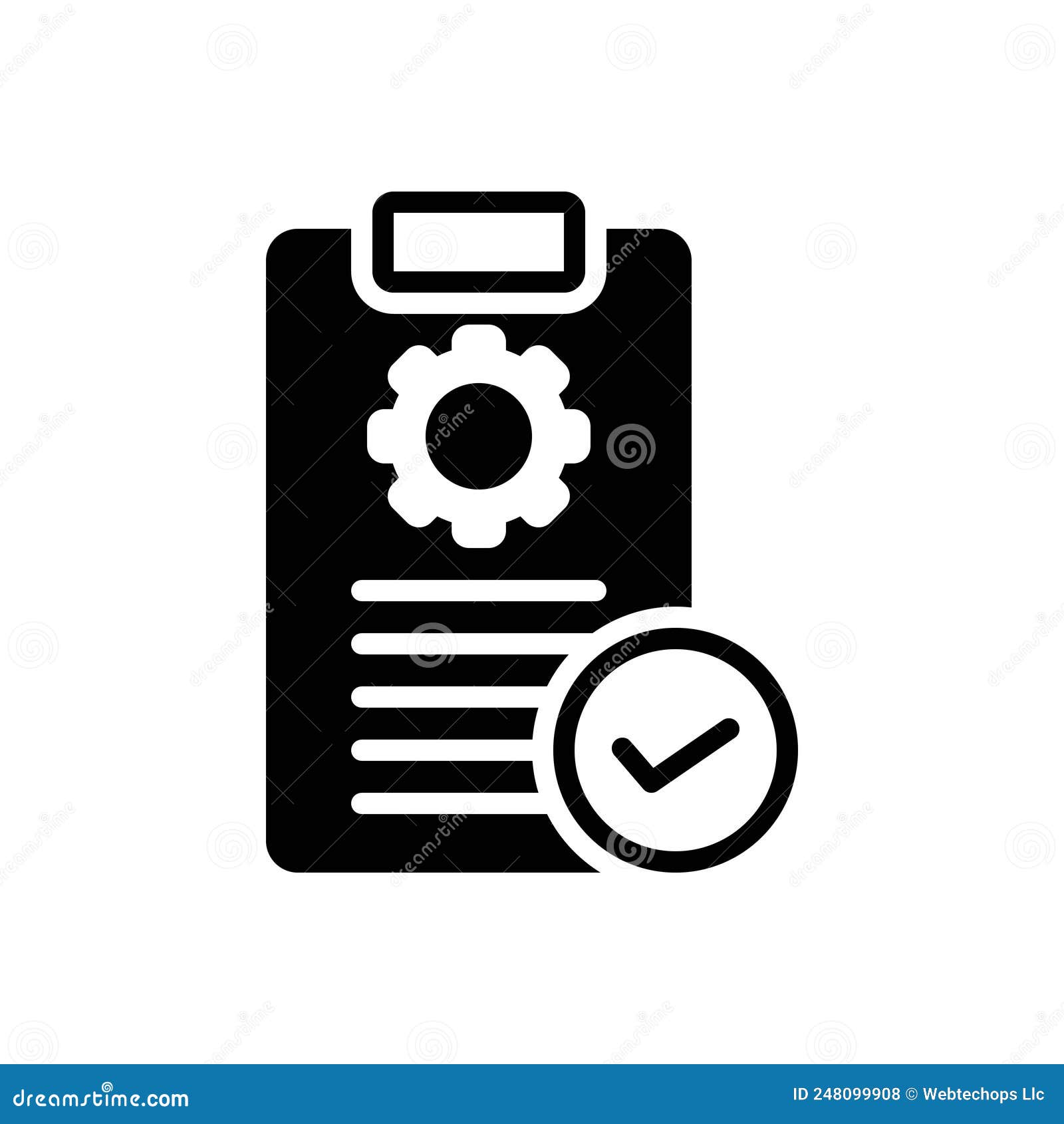 Black Solid Icon for Requirements, Demand and Obligation Stock Vector ...