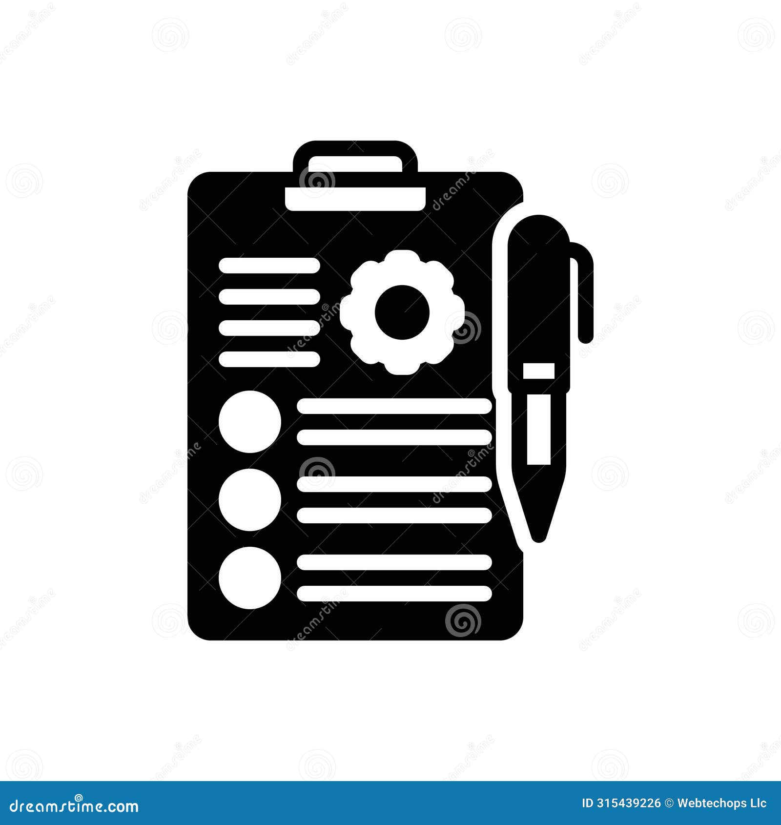 Black Solid Icon for Requirements, Paperwork and Policy Stock ...