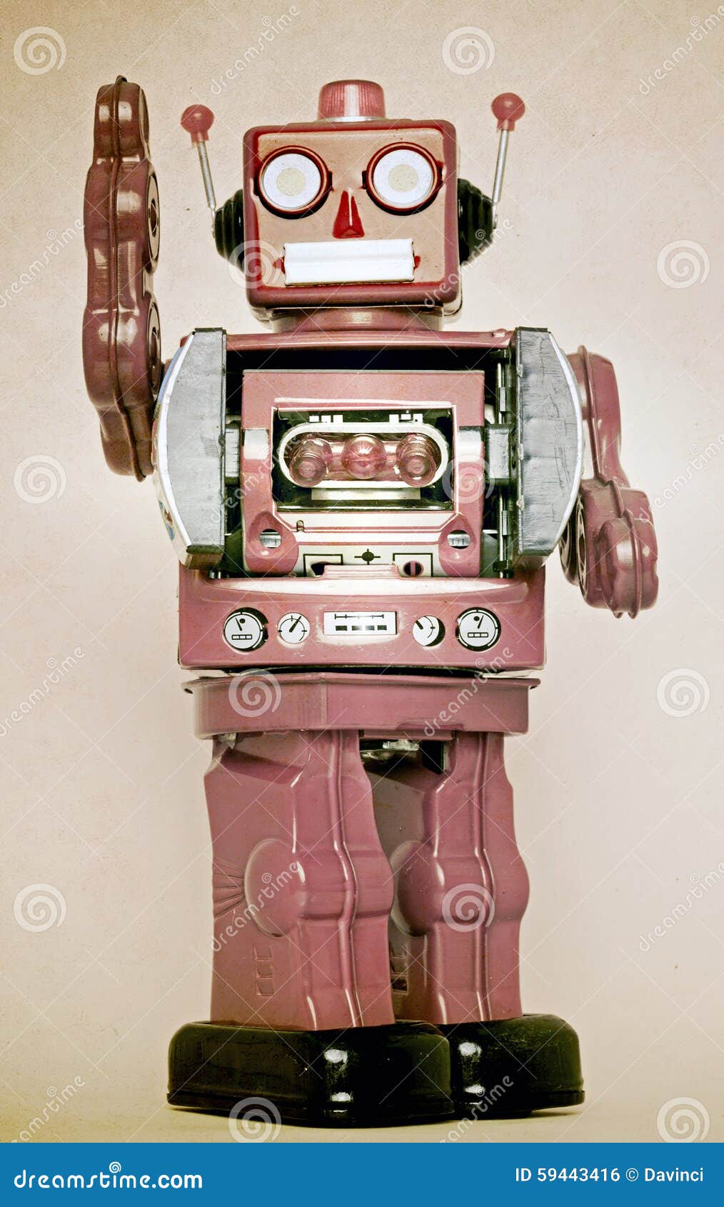Rerto robot toy stock photo. Image of metal, control - 59443416