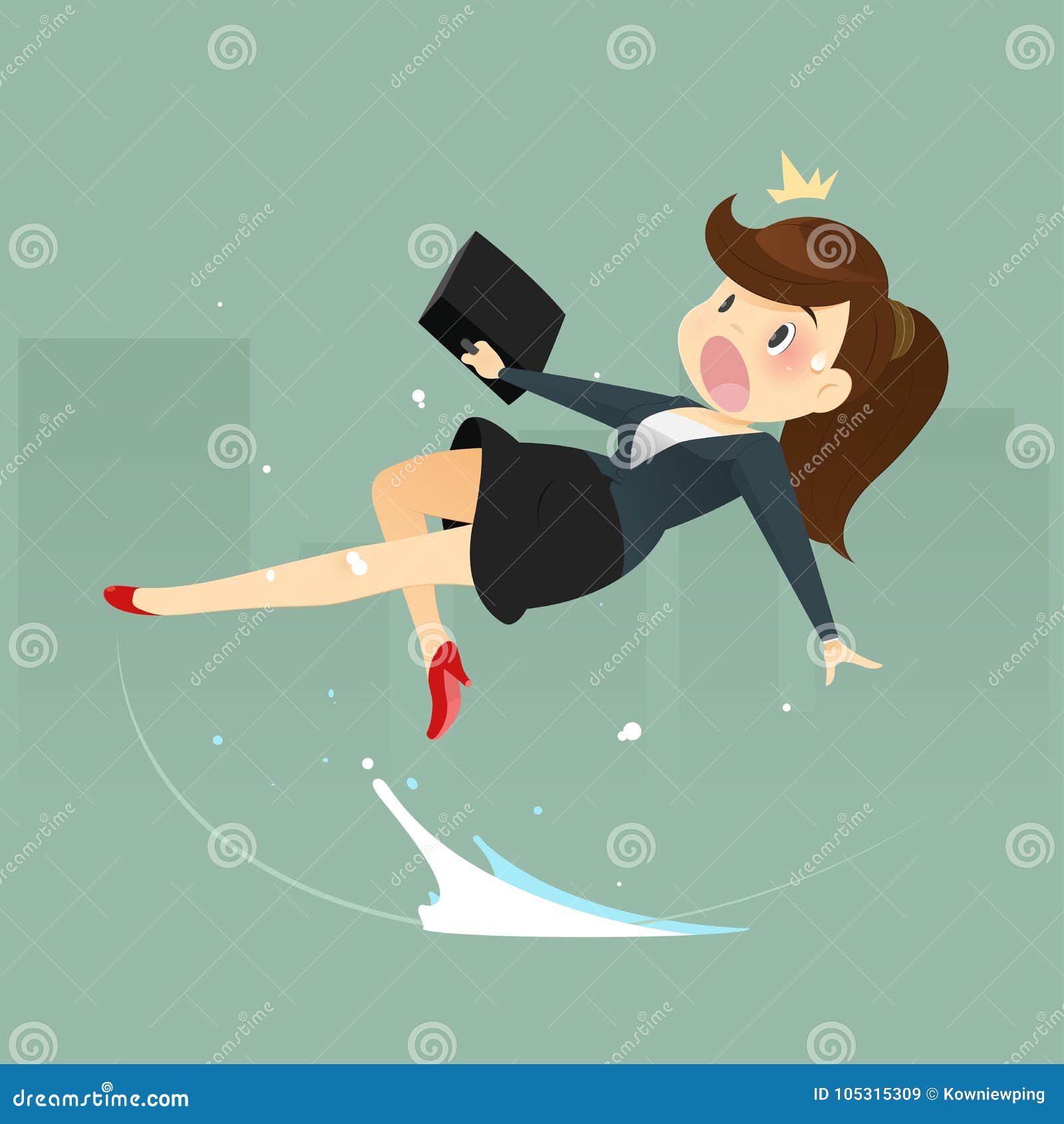 Resbalón ilustración del vector. Ilustración de empresa - 105315309