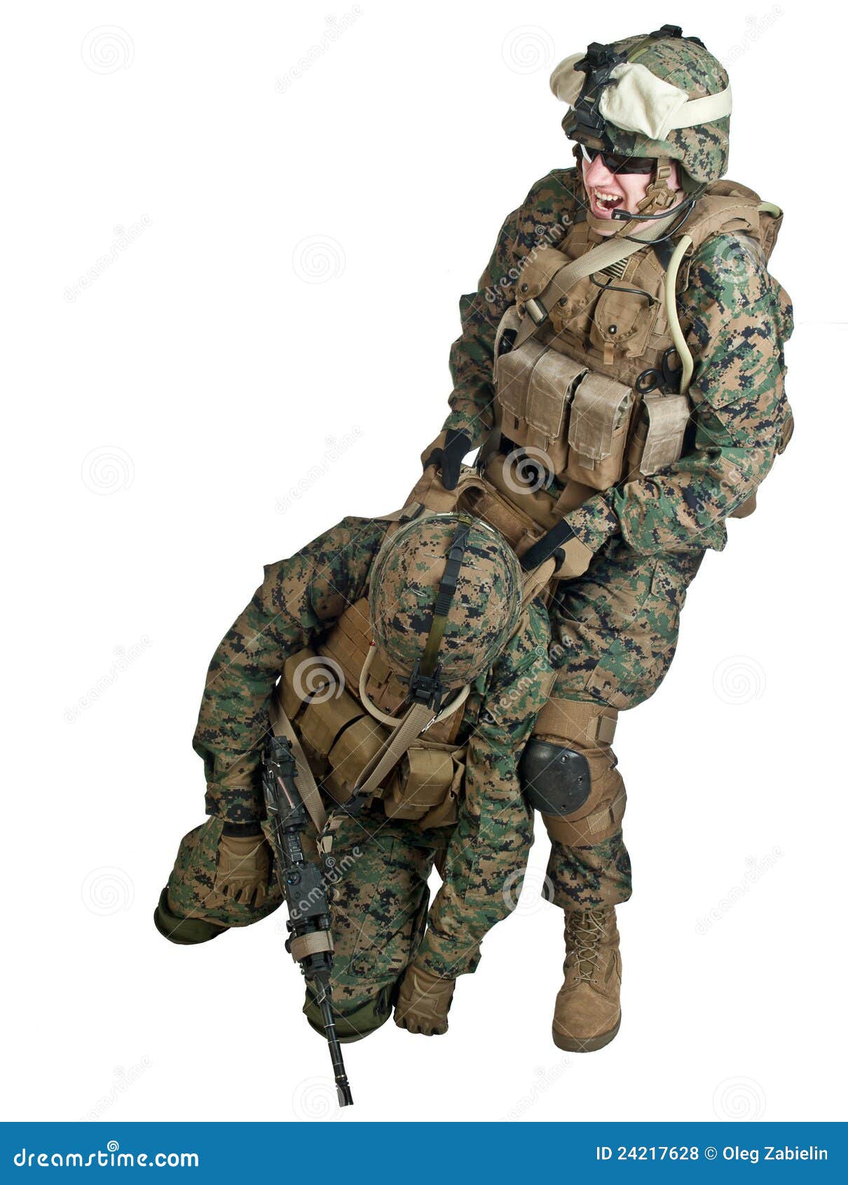 Rescate del soldado dañado foto de archivo. Imagen de libio - 24217628