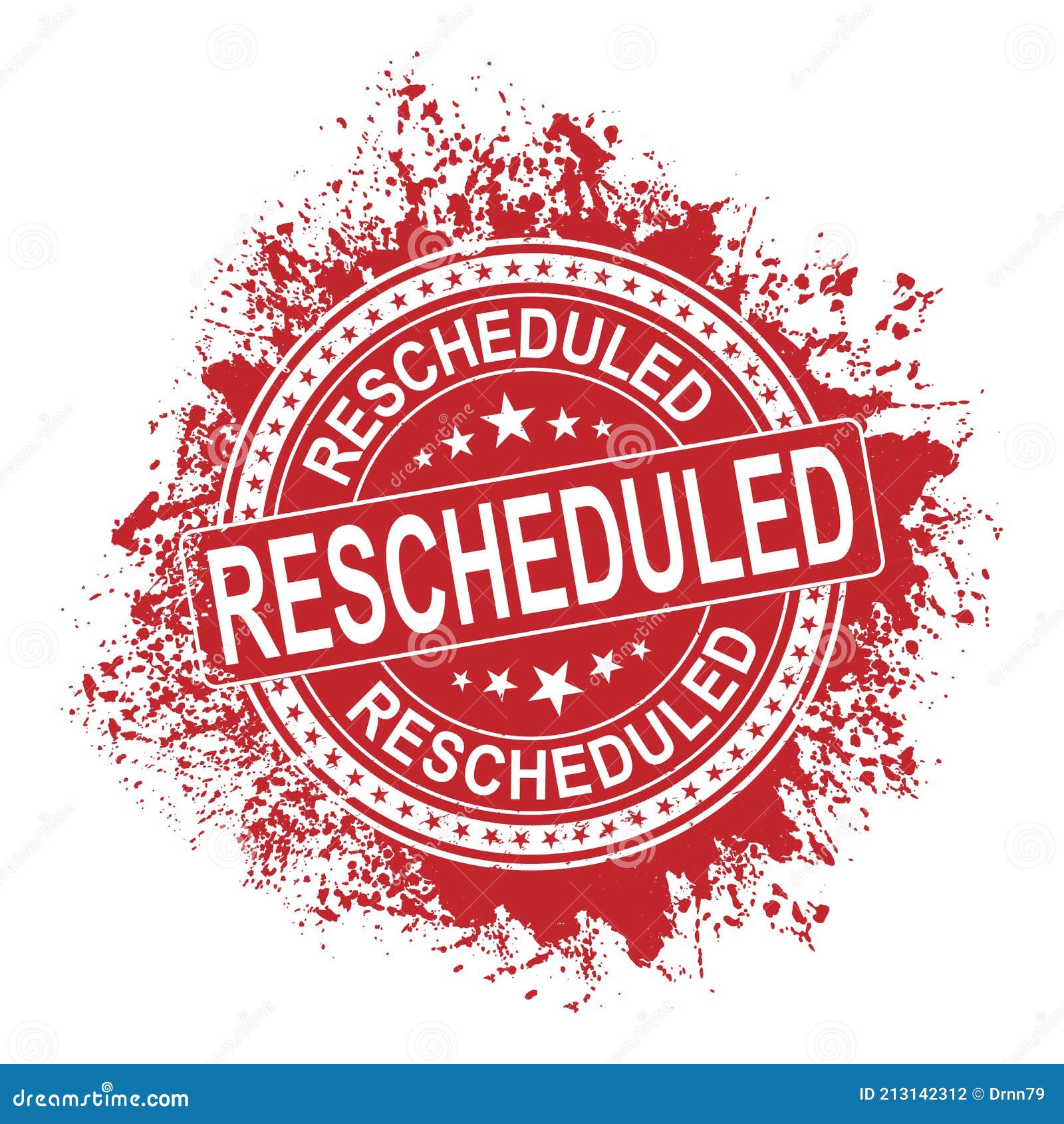 Rescheduled Seal Label Sign Red Stamp On White Royalty-Free Stock Image ...