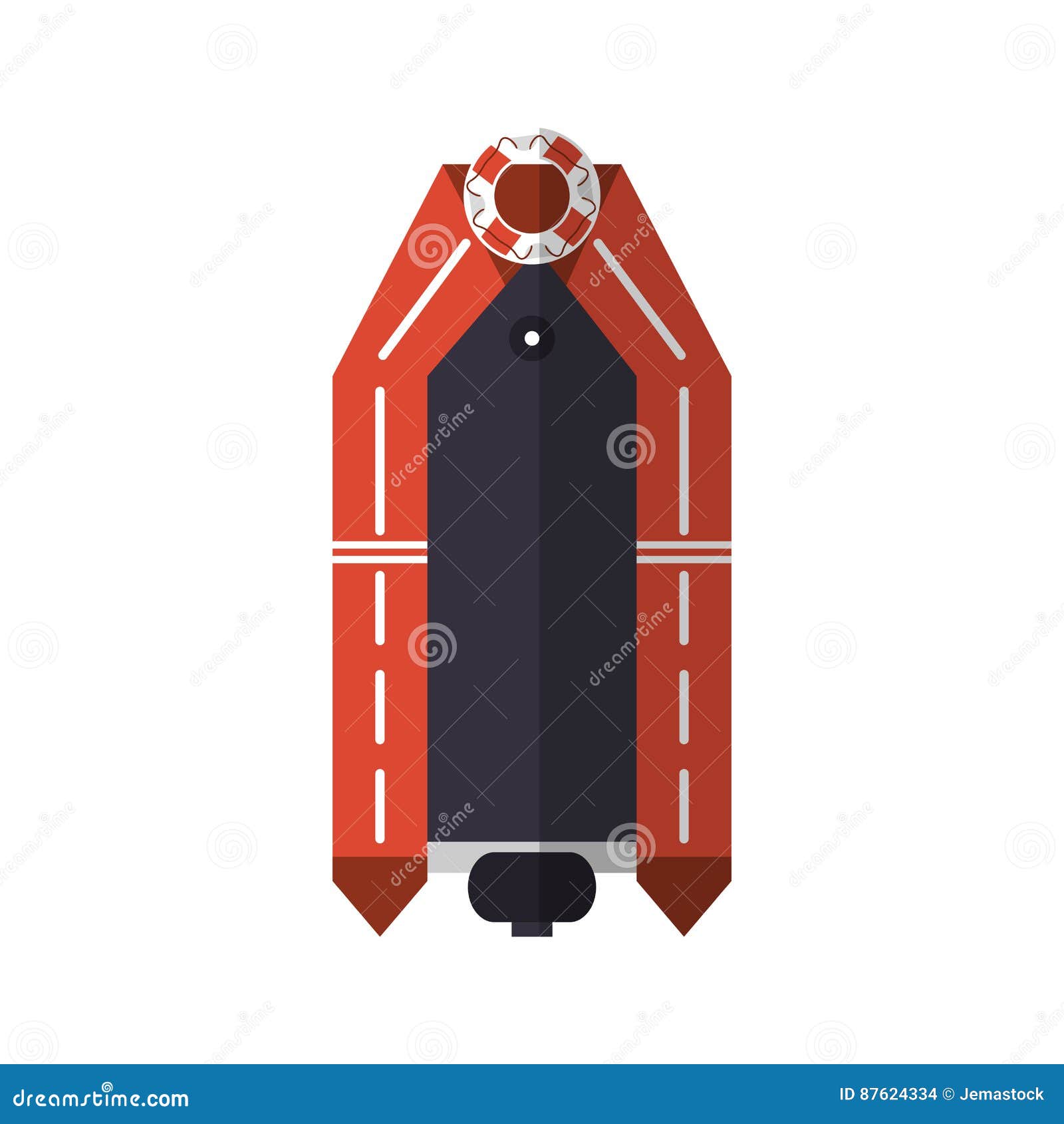 Rescue boat icon stock vector. Illustration of vector - 87624334
