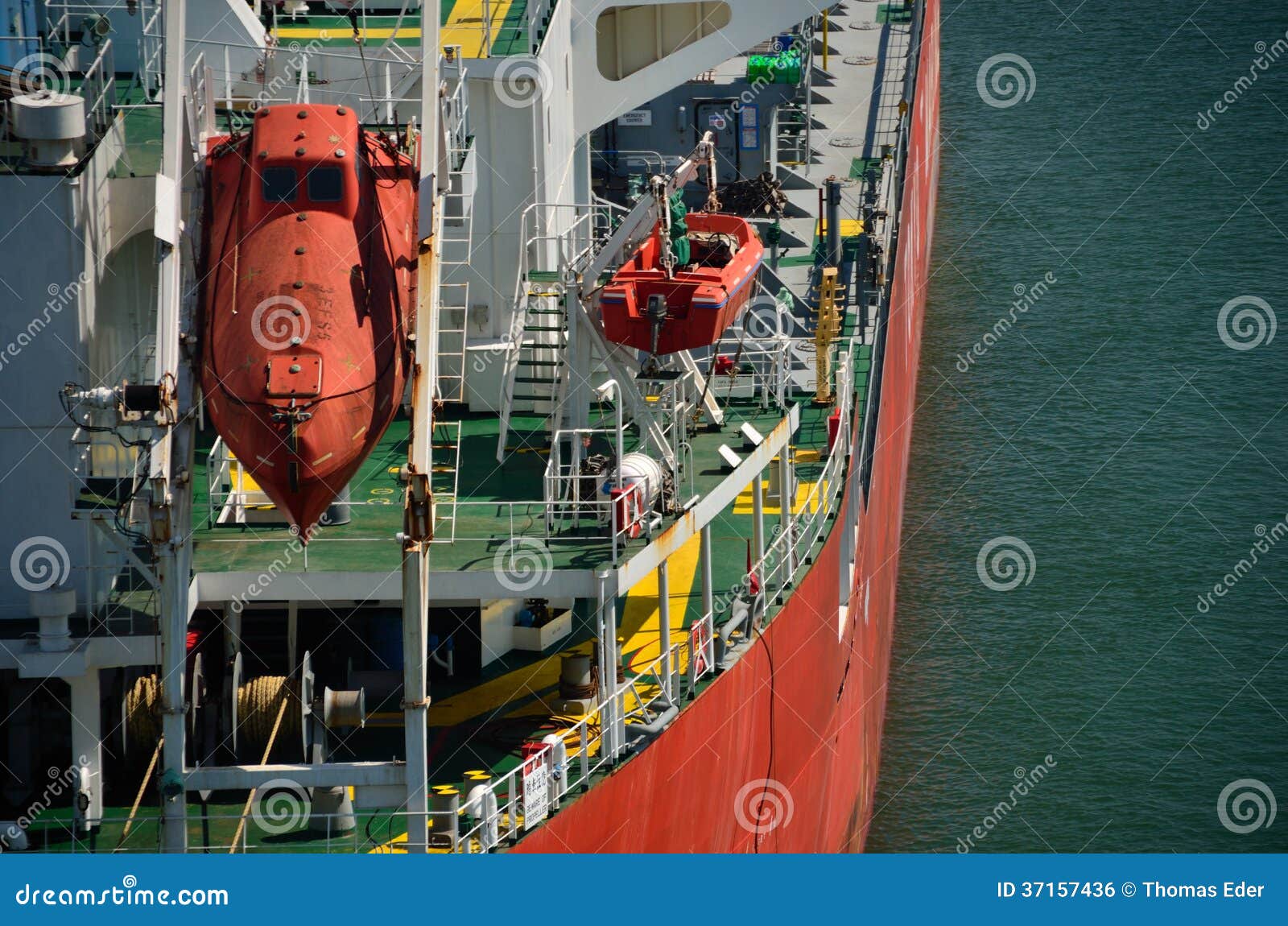 Rescue boat on ship stock photo. Image of motor, cruise - 37157436