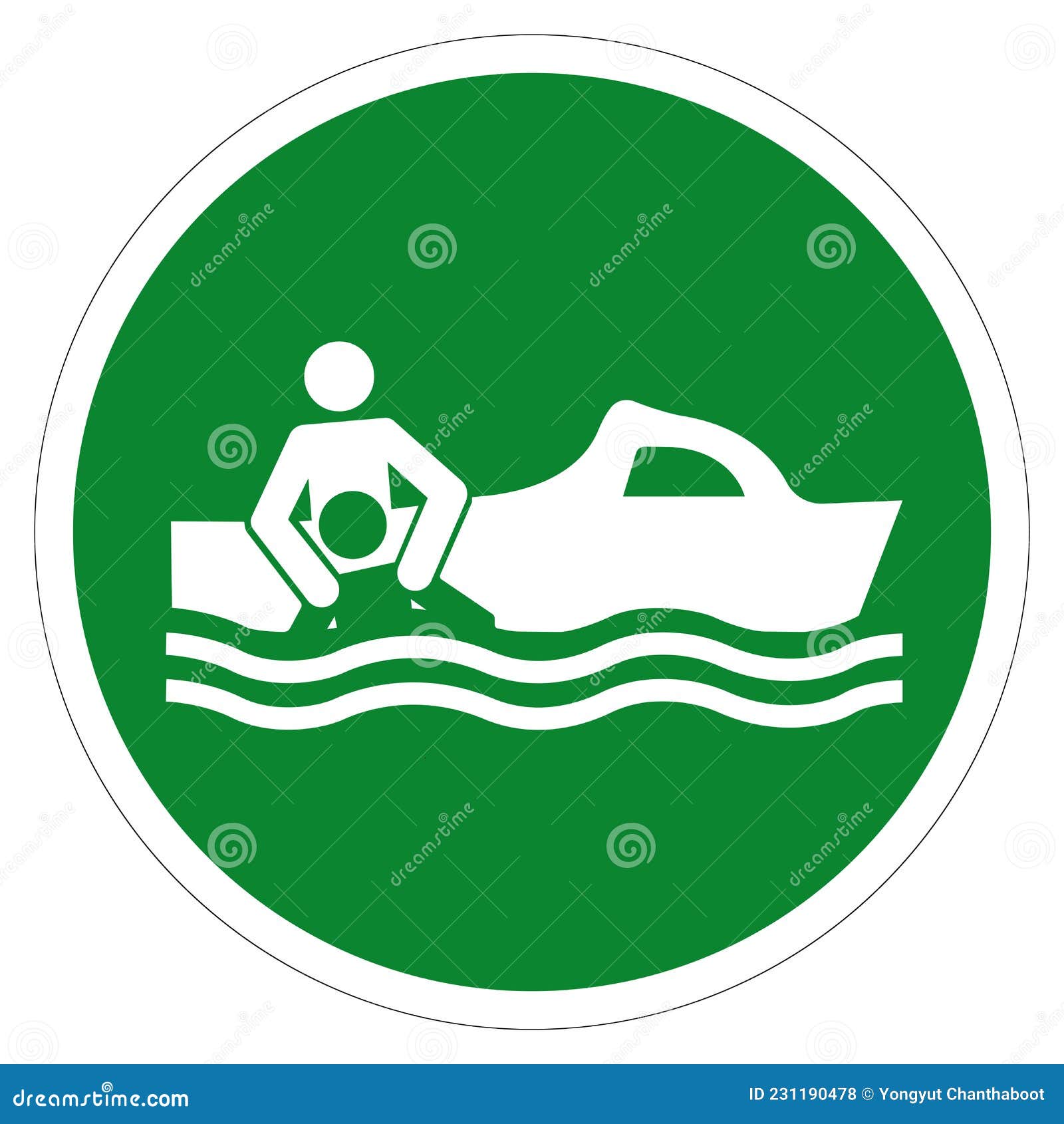 Rescue Boat Symbol Sign, Vector Illustration, Isolate on White ...