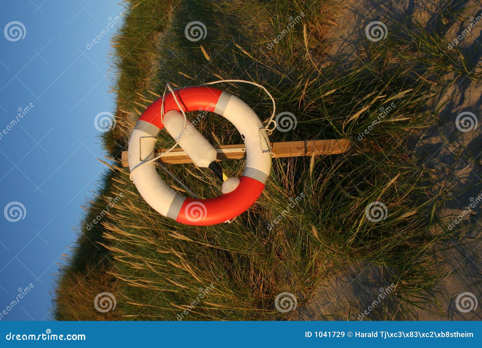 Rescue buoy stock image. Image of footprint, beach, buoy - 1041729