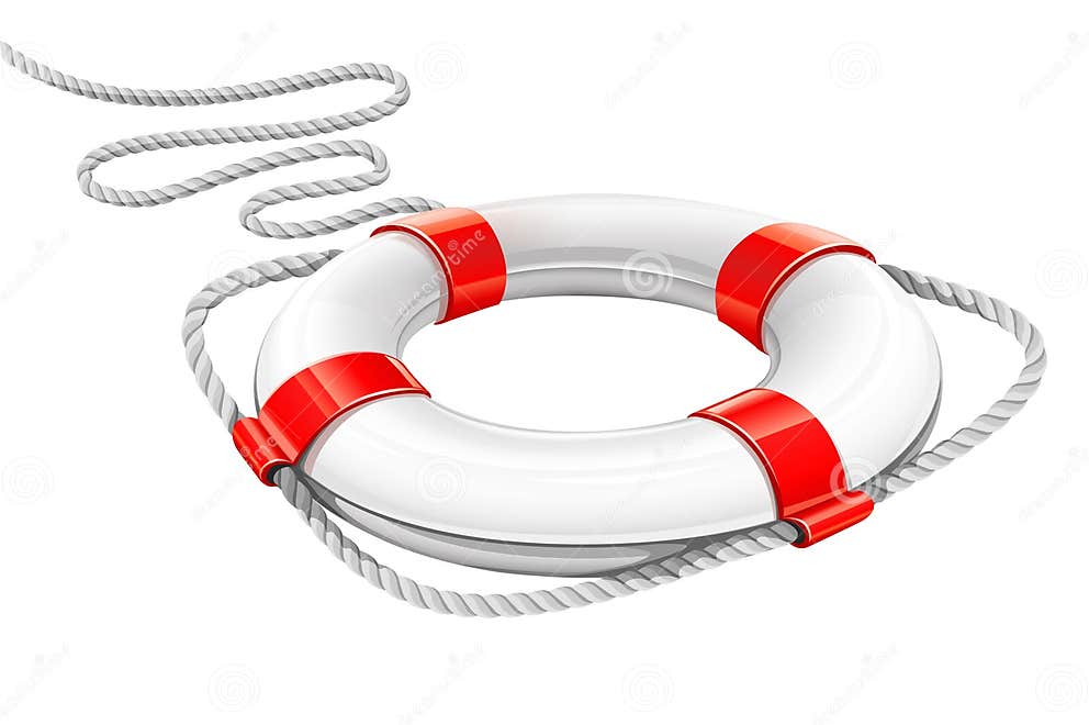 Rescue Circle for Help in Water Stock Illustration - Illustration of ...
